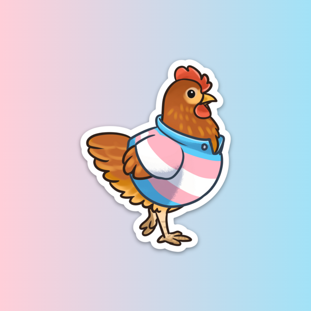 Trans Pride Flag Animal Stickers — The Pipsqueakery - A Rescue ...