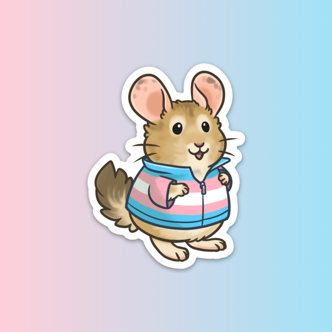 Trans Pride Flag Animal Stickers — The Pipsqueakery - A Rescue ...