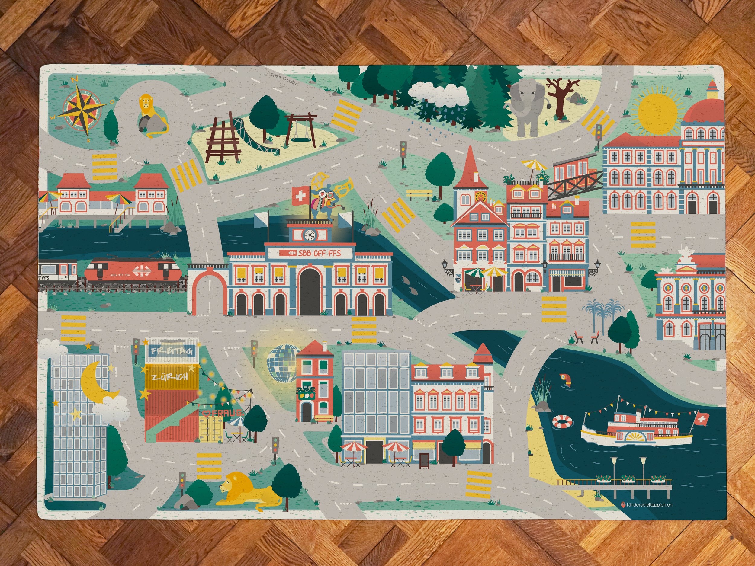 Spielteppich Zürich — Kinderspielteppich
