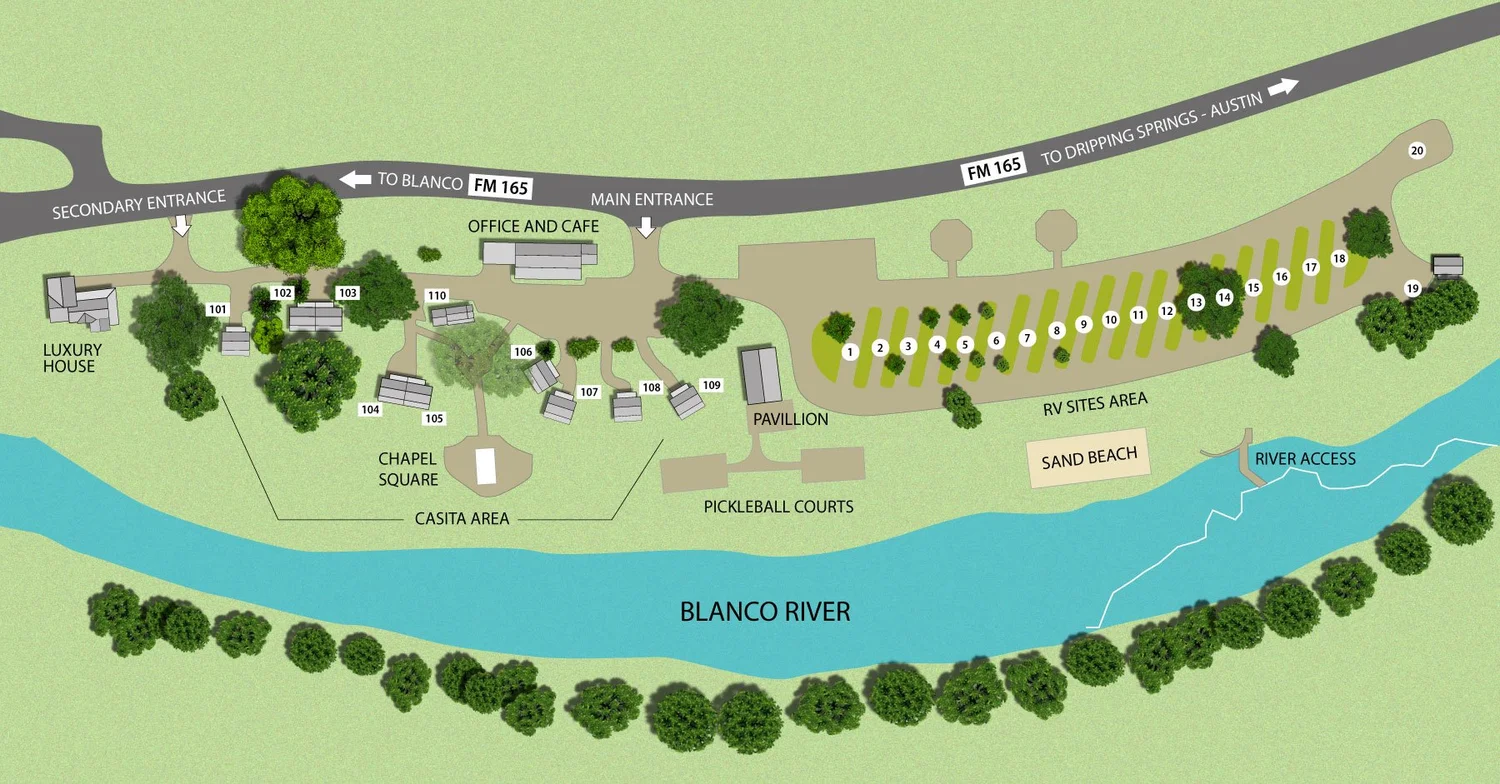 Casitas by the Blanco River at the Tillman Resort in Blanco, Texas ...