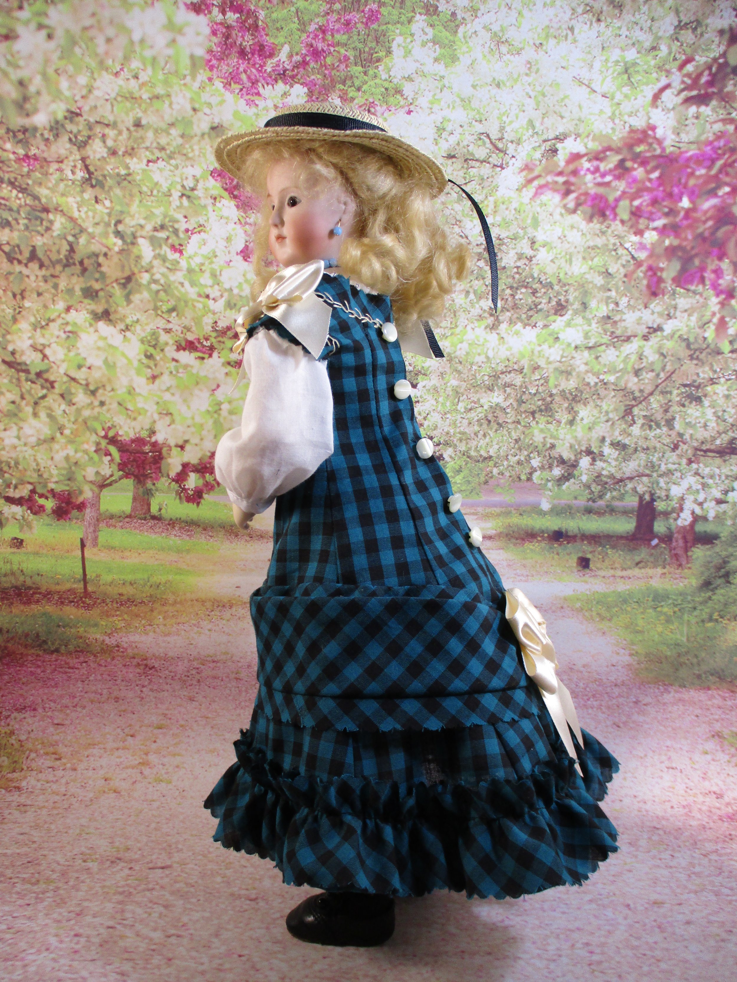 Pattern for 12.5" DollsPart Body - 1870's Dress and Slip — BleuetteAndMore