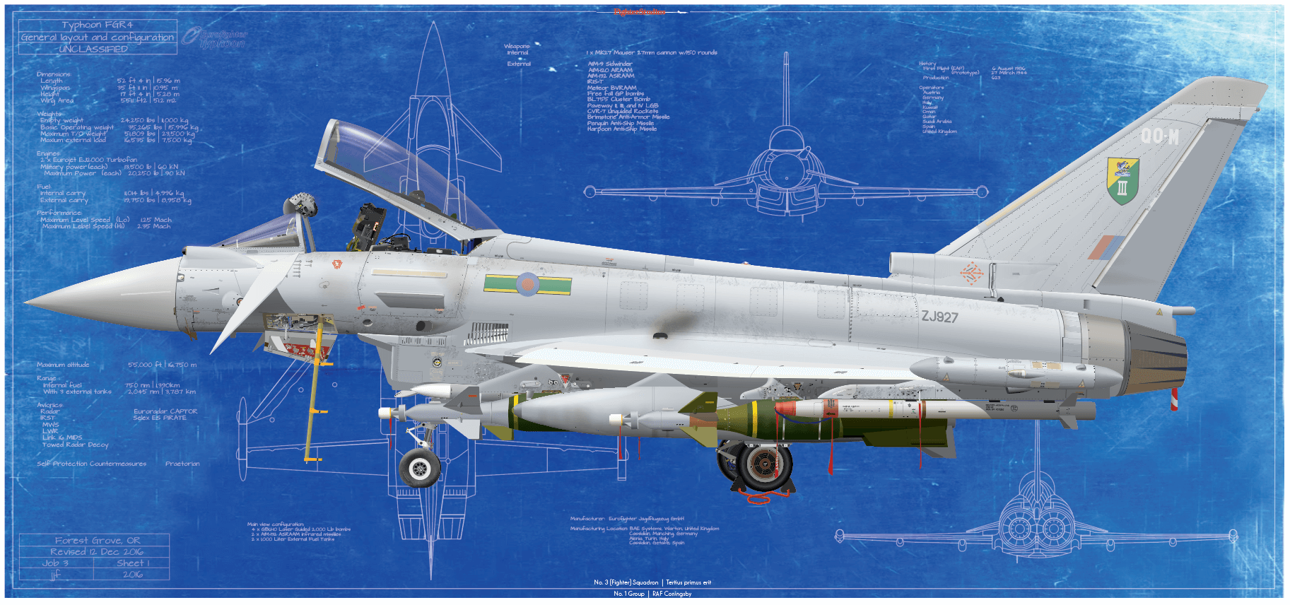 Eurofighter Typhoon Blueprint