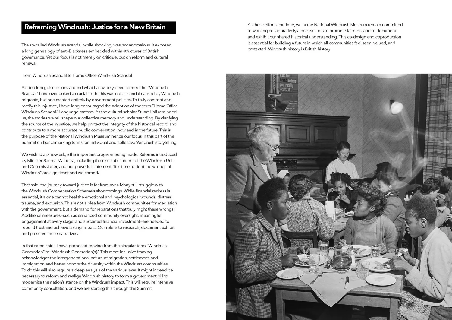 Windrush Summit 2025 brochure — National Windrush Museum