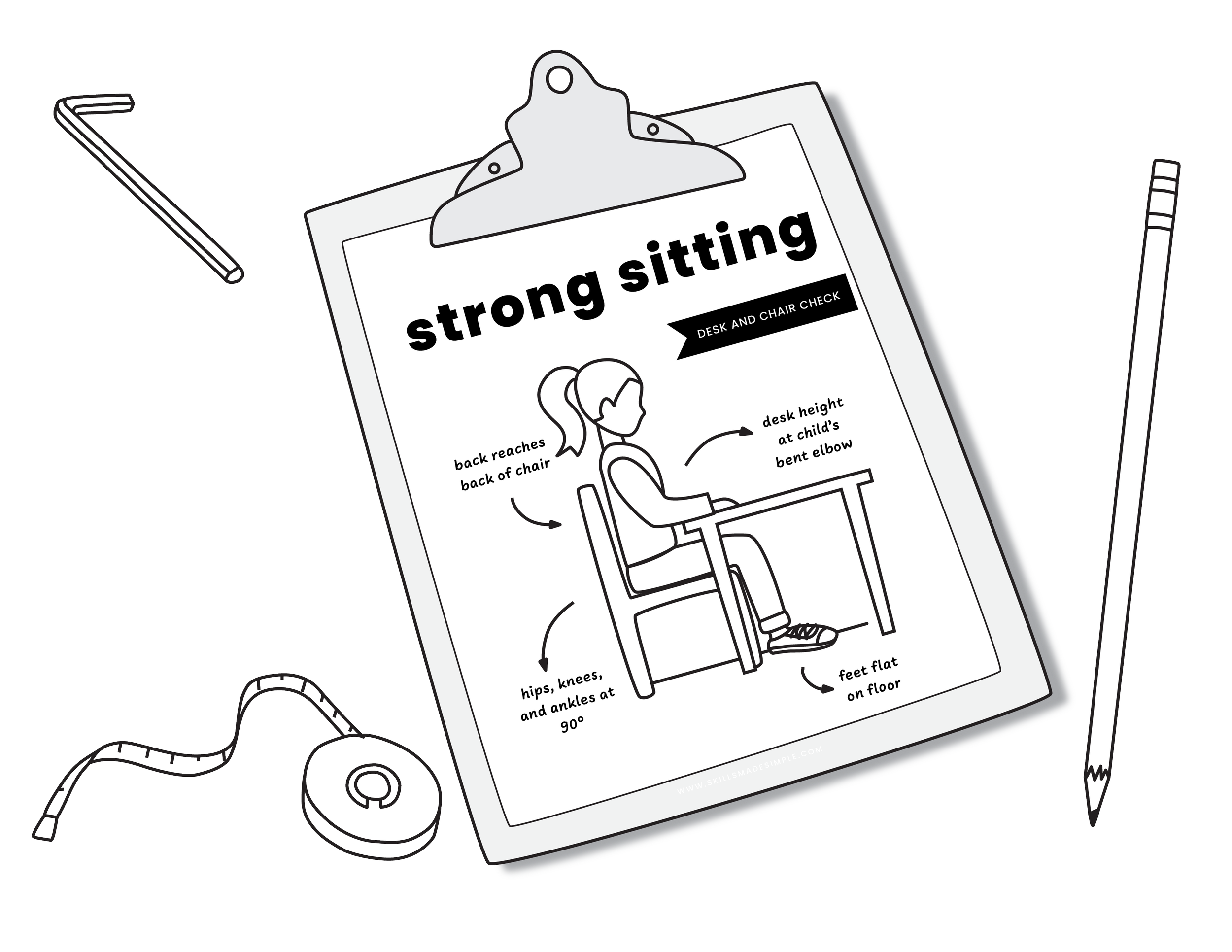 strong sitting in the classroom — skills made simple