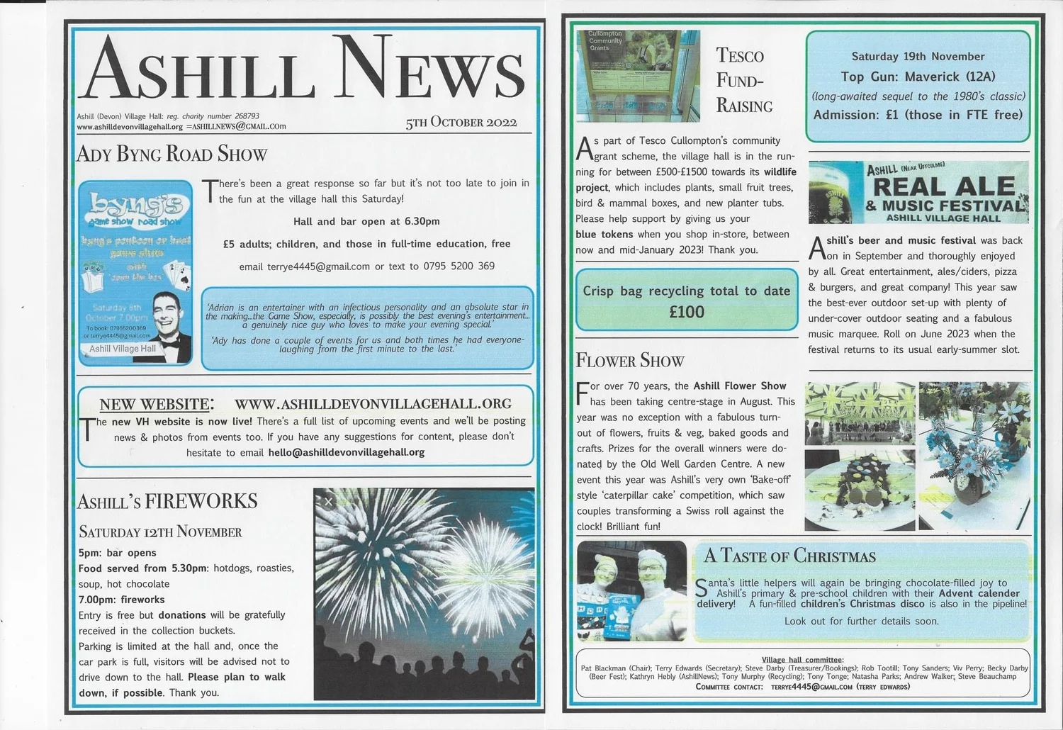 Ashill Village Hall (Devon) Blog — Ashill Village Hall