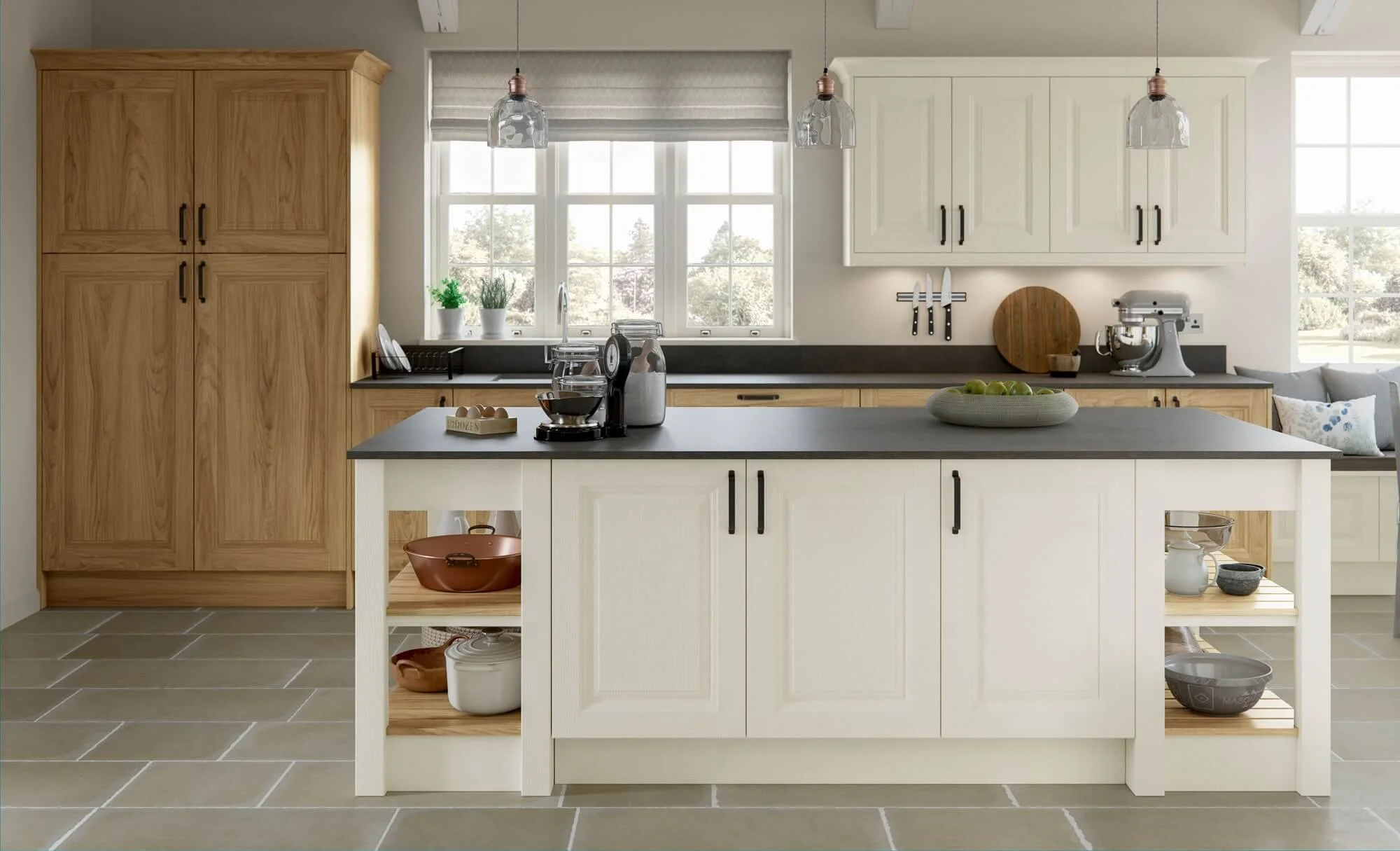 Dakota Raised Solid Ash Kitchen — Kitchen World