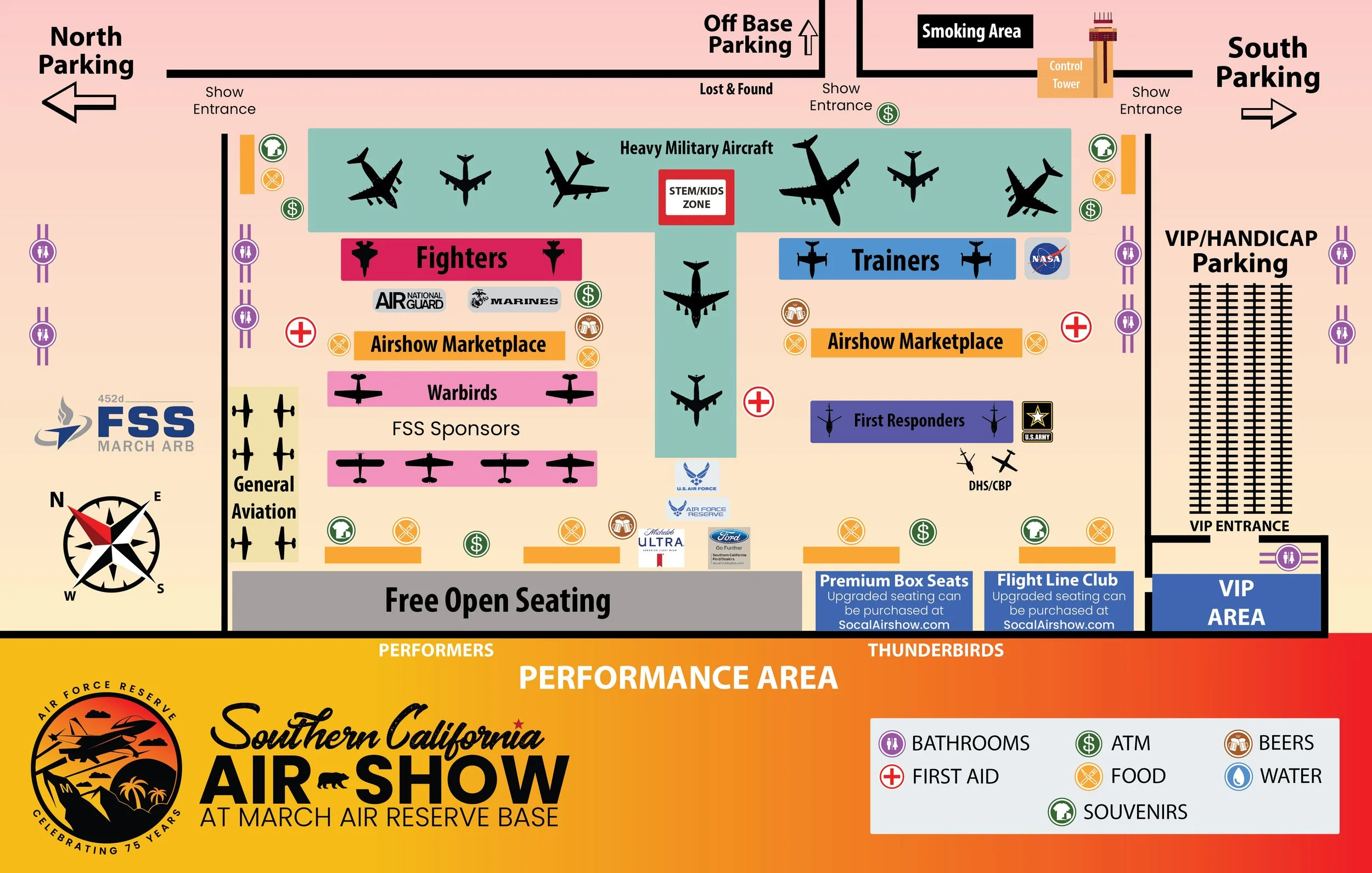 AIR SHOW MAP — 2025 So Cal Air Show at March Field