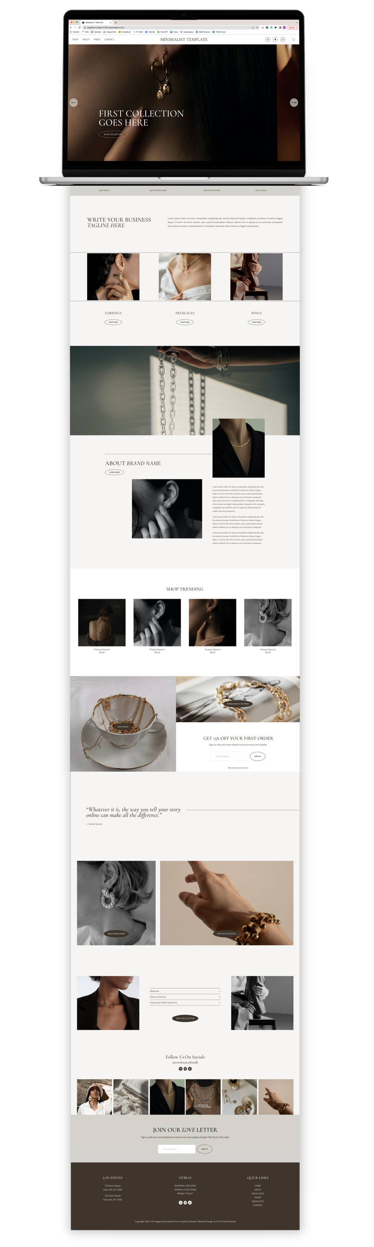 Minimalist Website Template | Create Your Minimalist Website Today ...