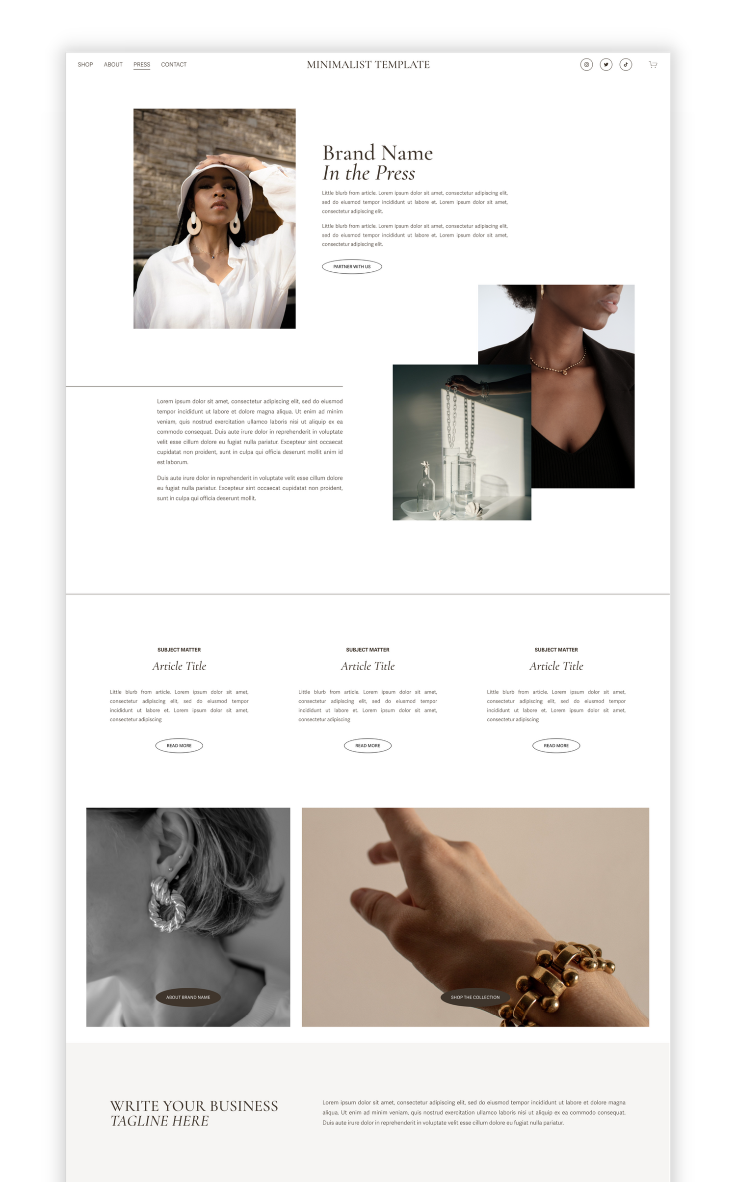 Minimalist Website Template | Create Your Minimalist Website Today ...