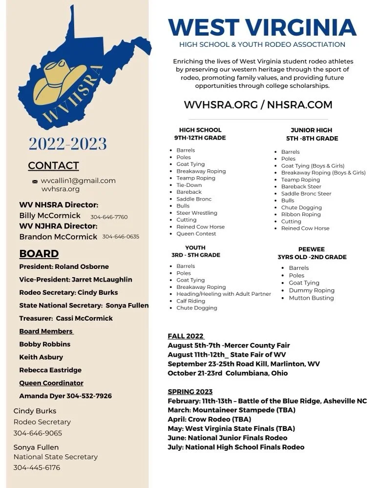Home — West Virginia High School Rodeo Association