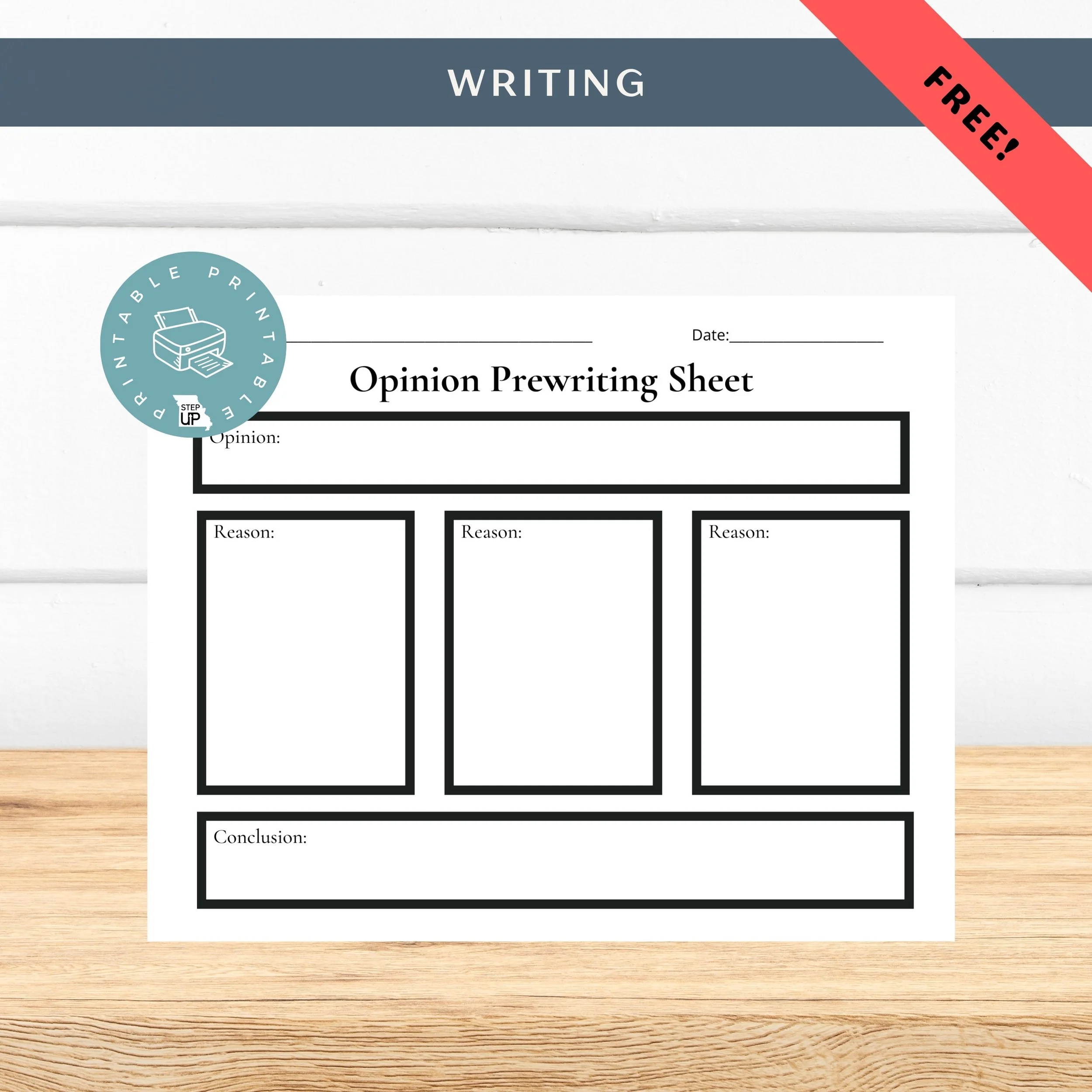 4-Square Prewriting Graphic Organizer — STEP Up
