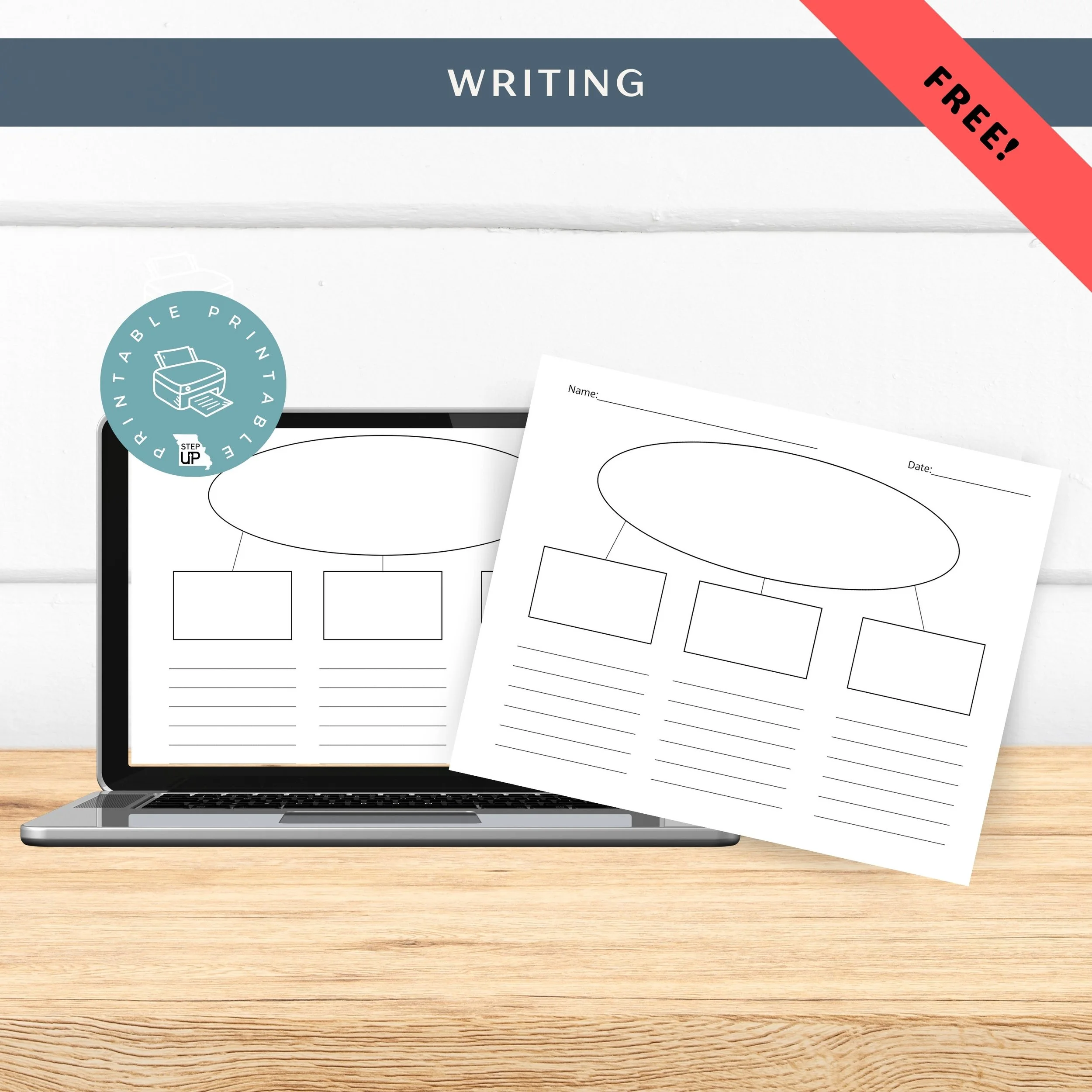 4-Square Prewriting Graphic Organizer — STEP Up