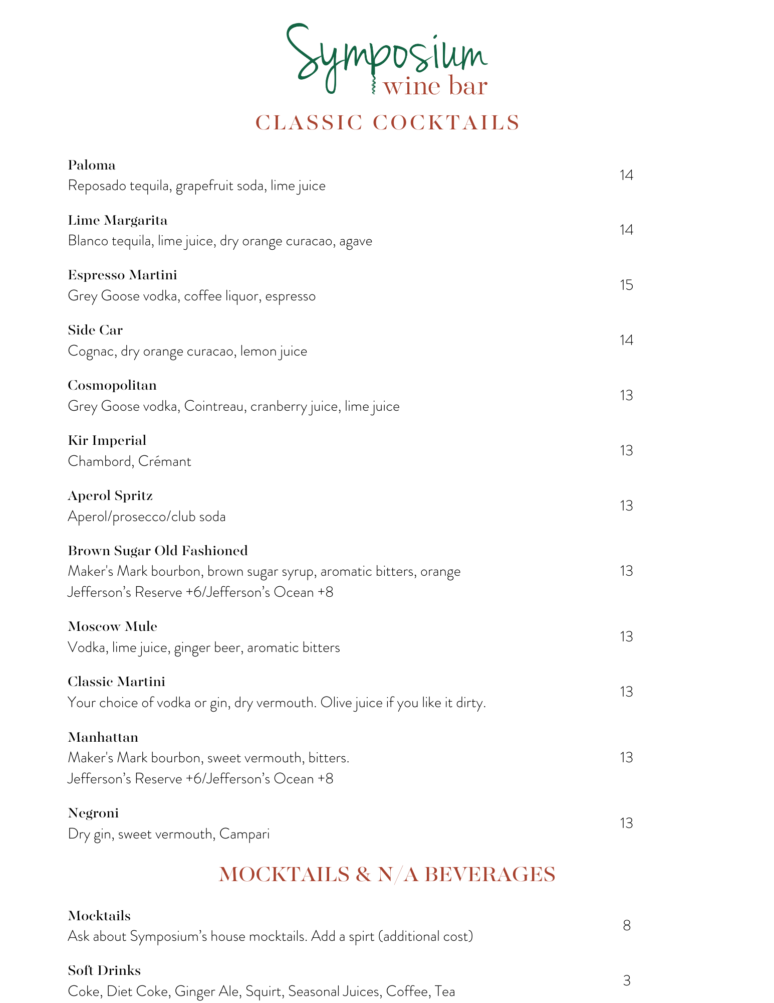 Beer and Cocktails — Symposium Wine Bar