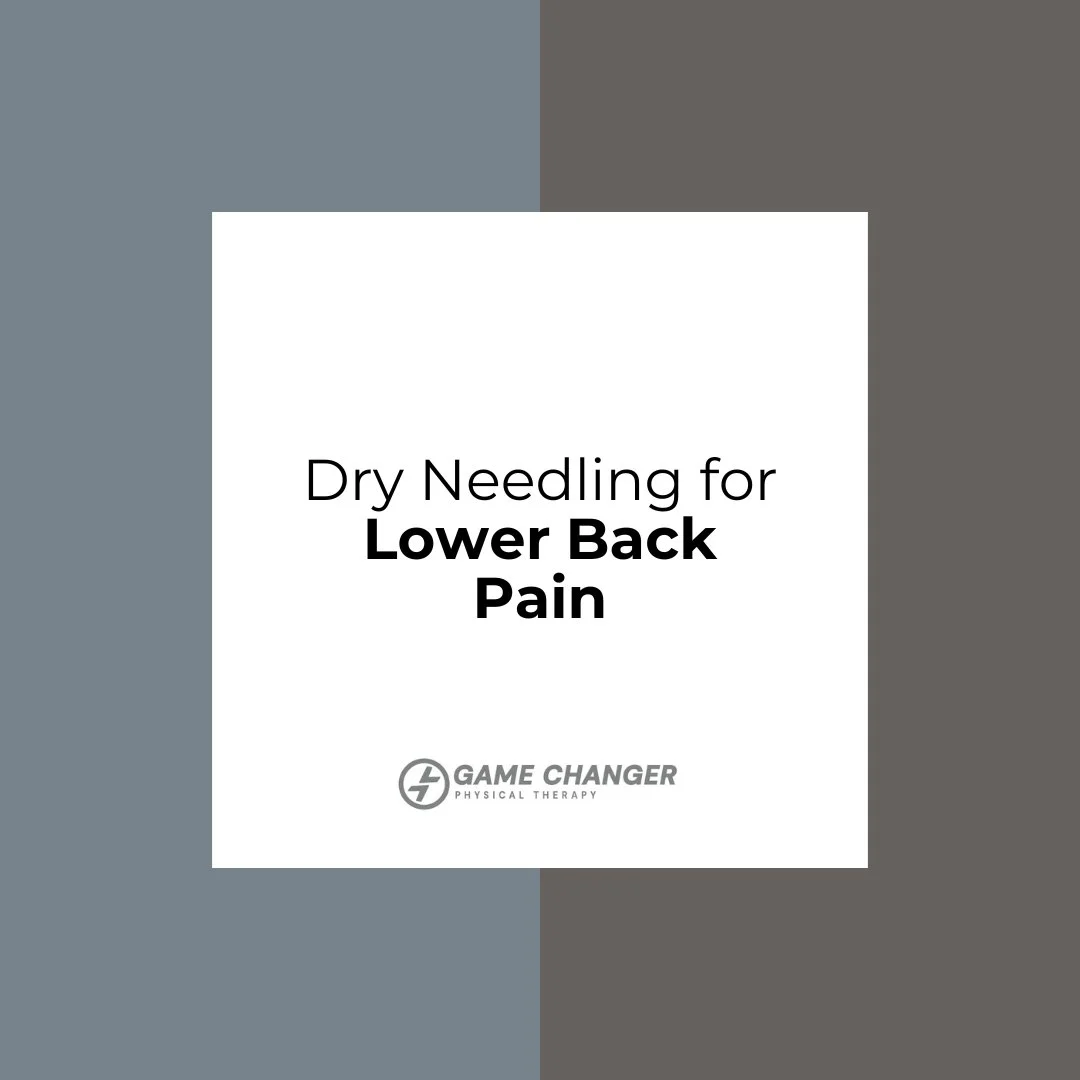 Dry Needling for Lower Back Pain — Game Changer Physical Therapy
