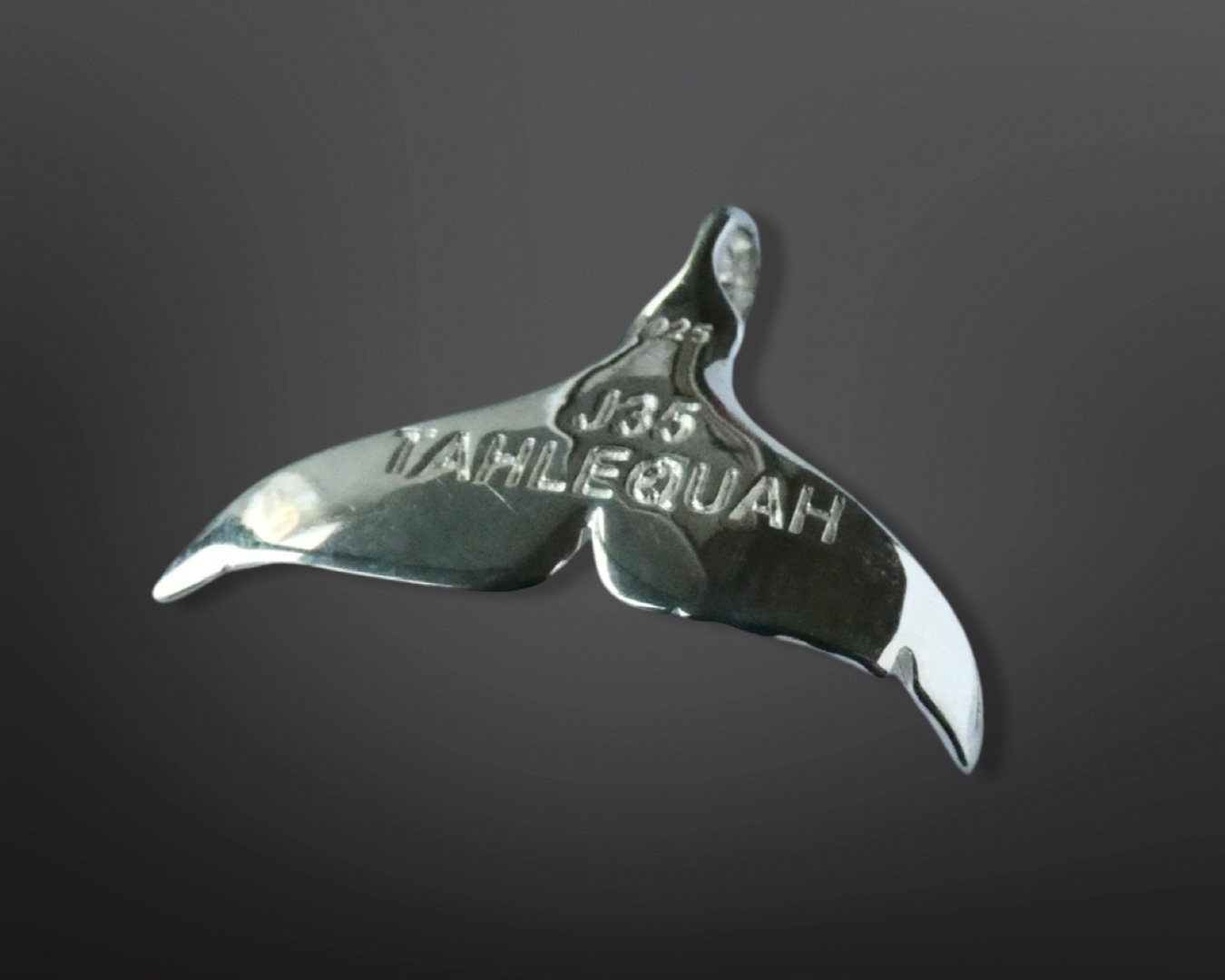 J35 Tahlequah Fluke Silver Pendant — Orca Conservancy