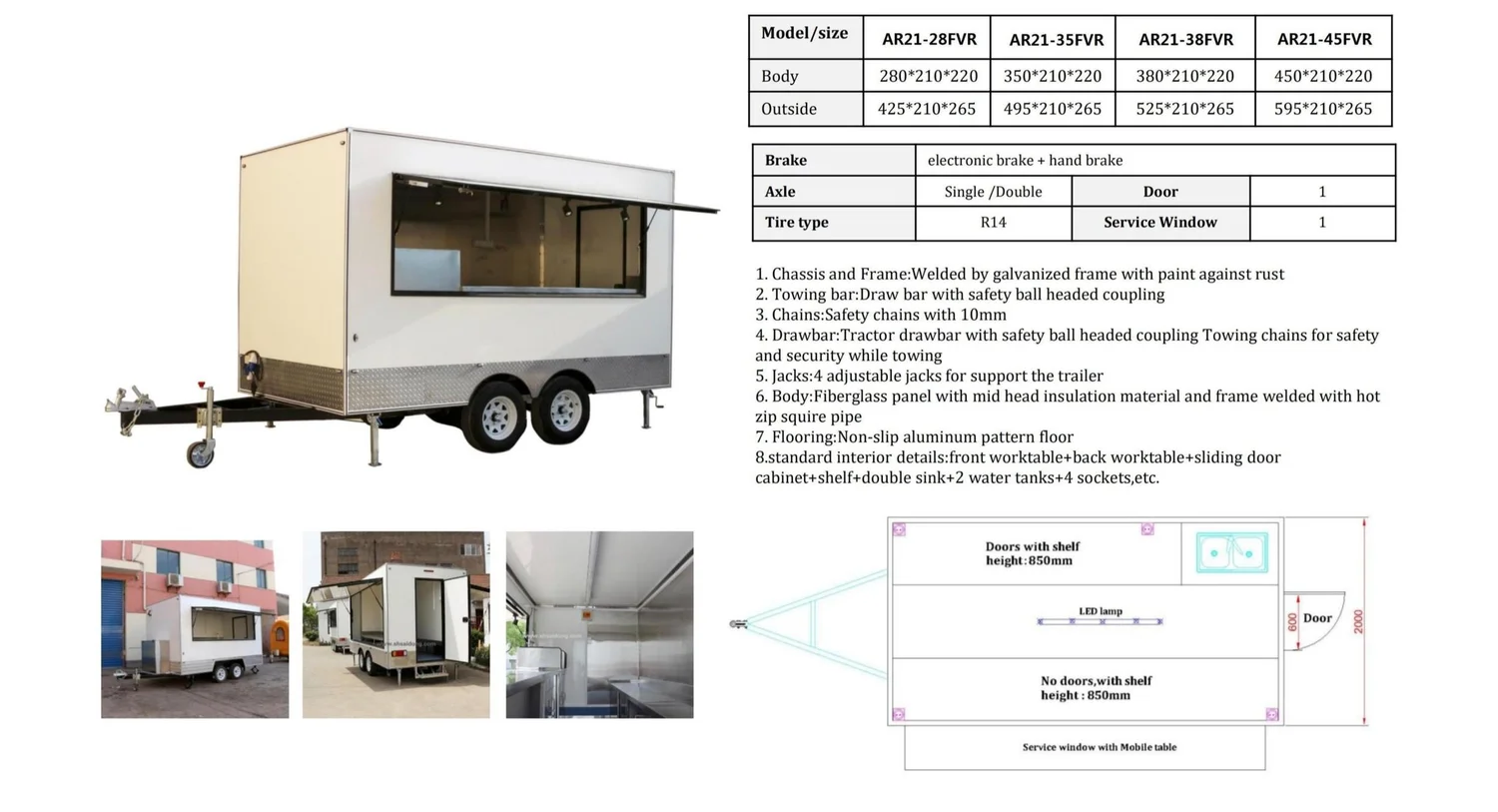 Square Food Trailer in Melbourne | Magic Trailers World