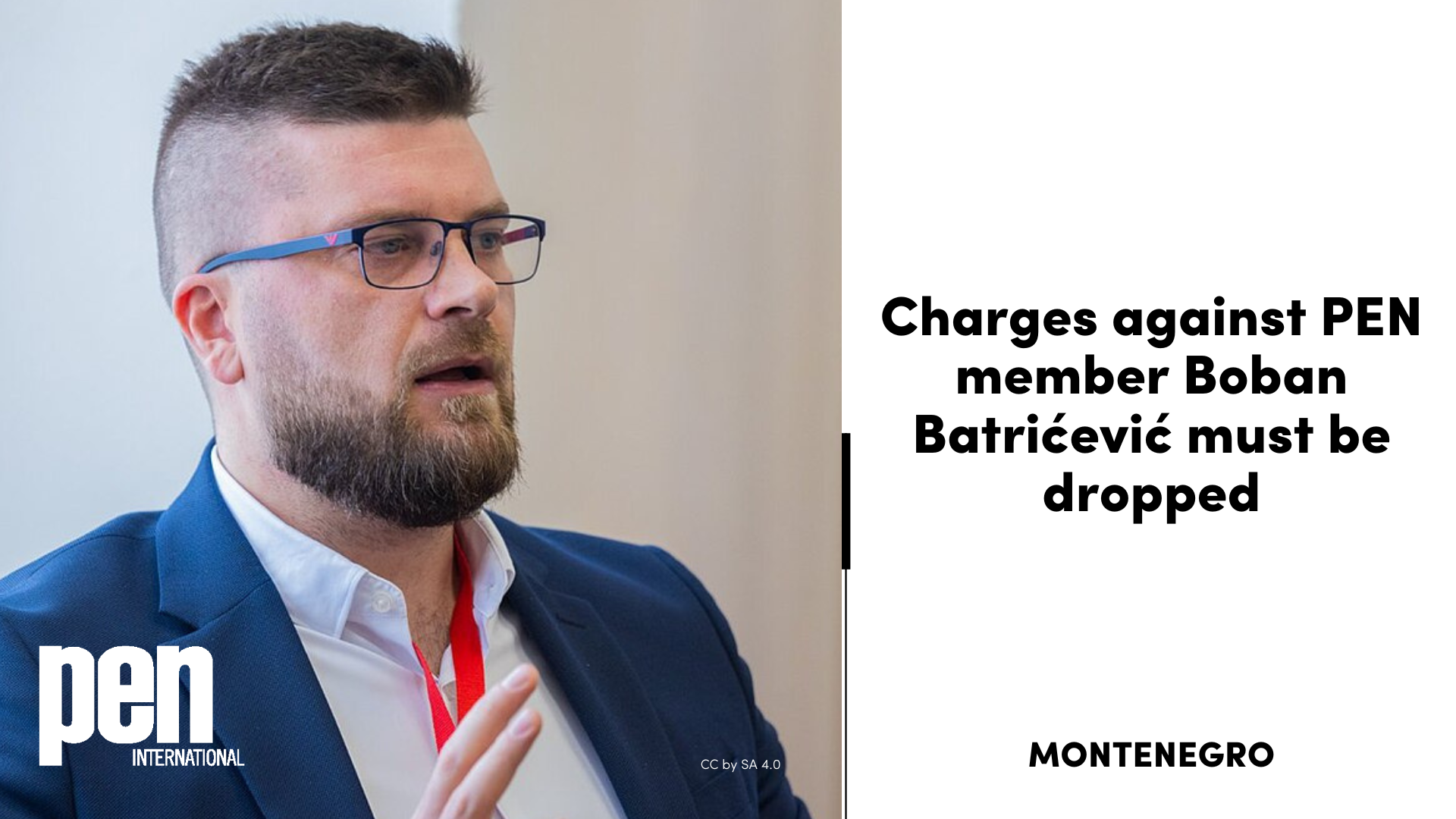 Montenegro: Charges against PEN member Boban Batrićević must be dropped — PEN International