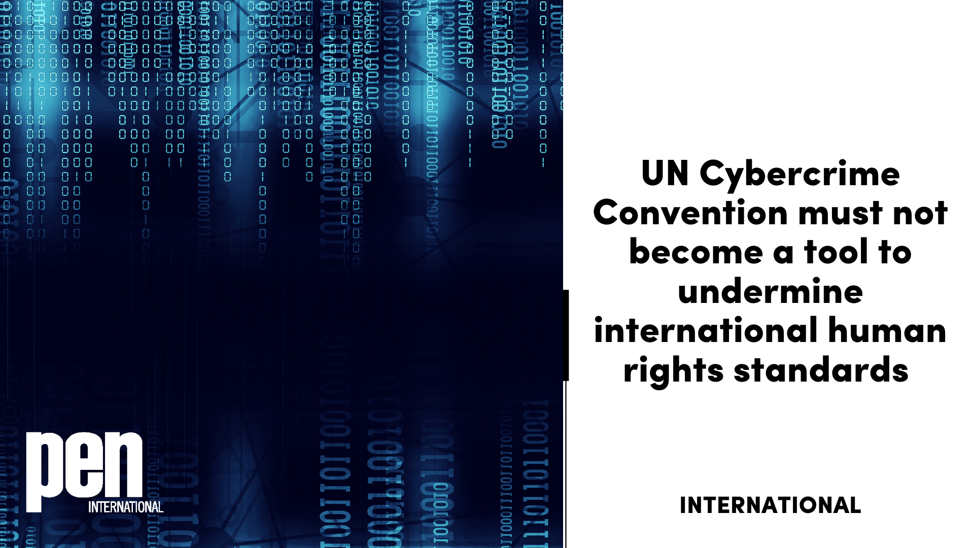 UN Cybercrime Convention must not become a tool to undermine international human rights ...