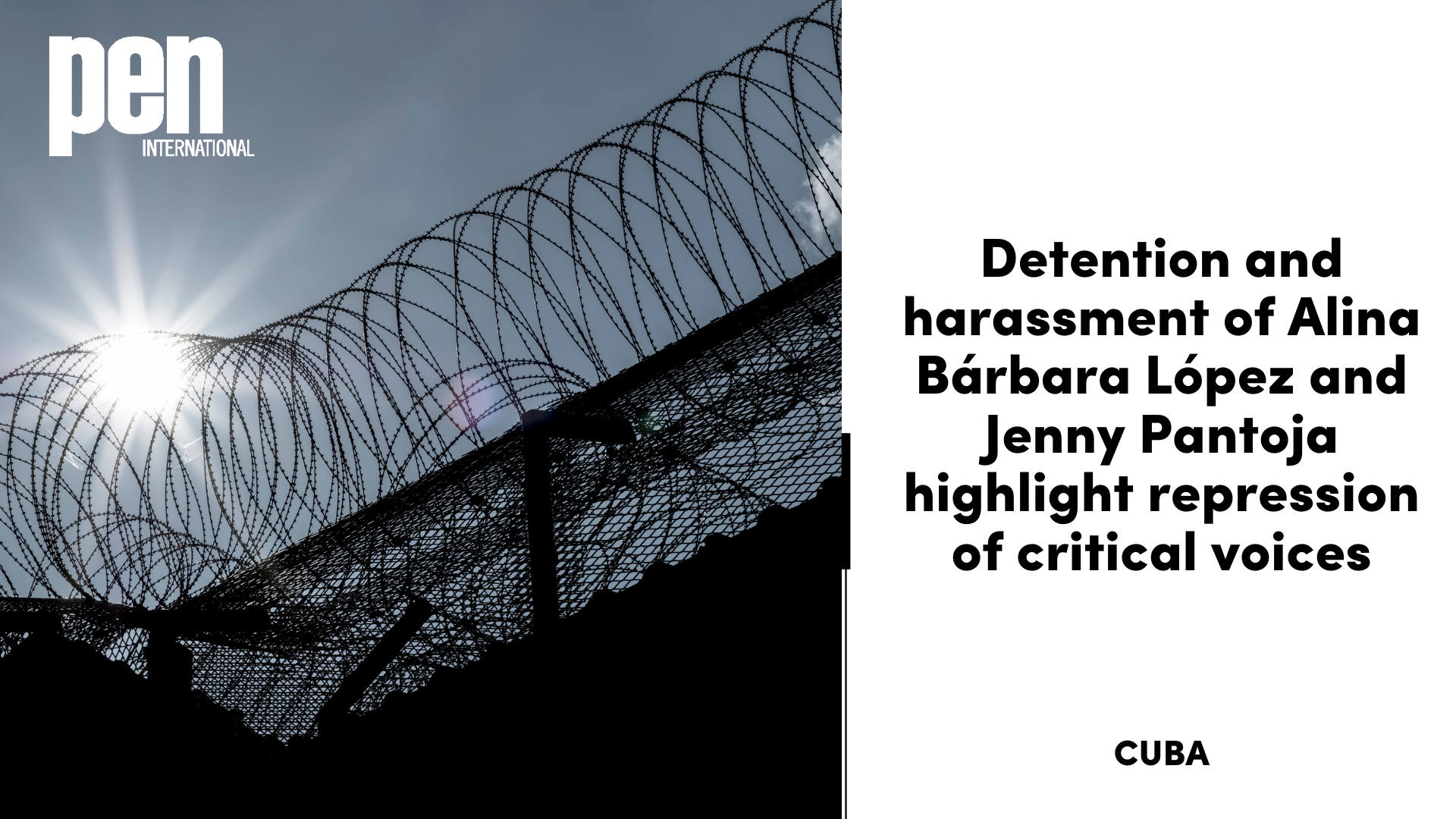 Cuba: Detention and harassment of Alina Bárbara López and Jenny Pantoja ...