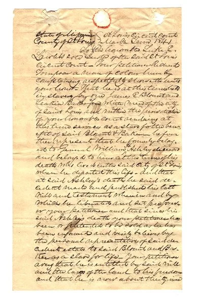 1847: Dred Scott and the Freedom Seekers — The Saint Louis Story