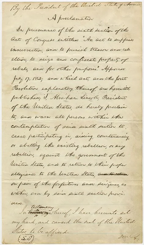 1862-1863: Abraham Lincoln, the Emancipation Proclamation, and ...