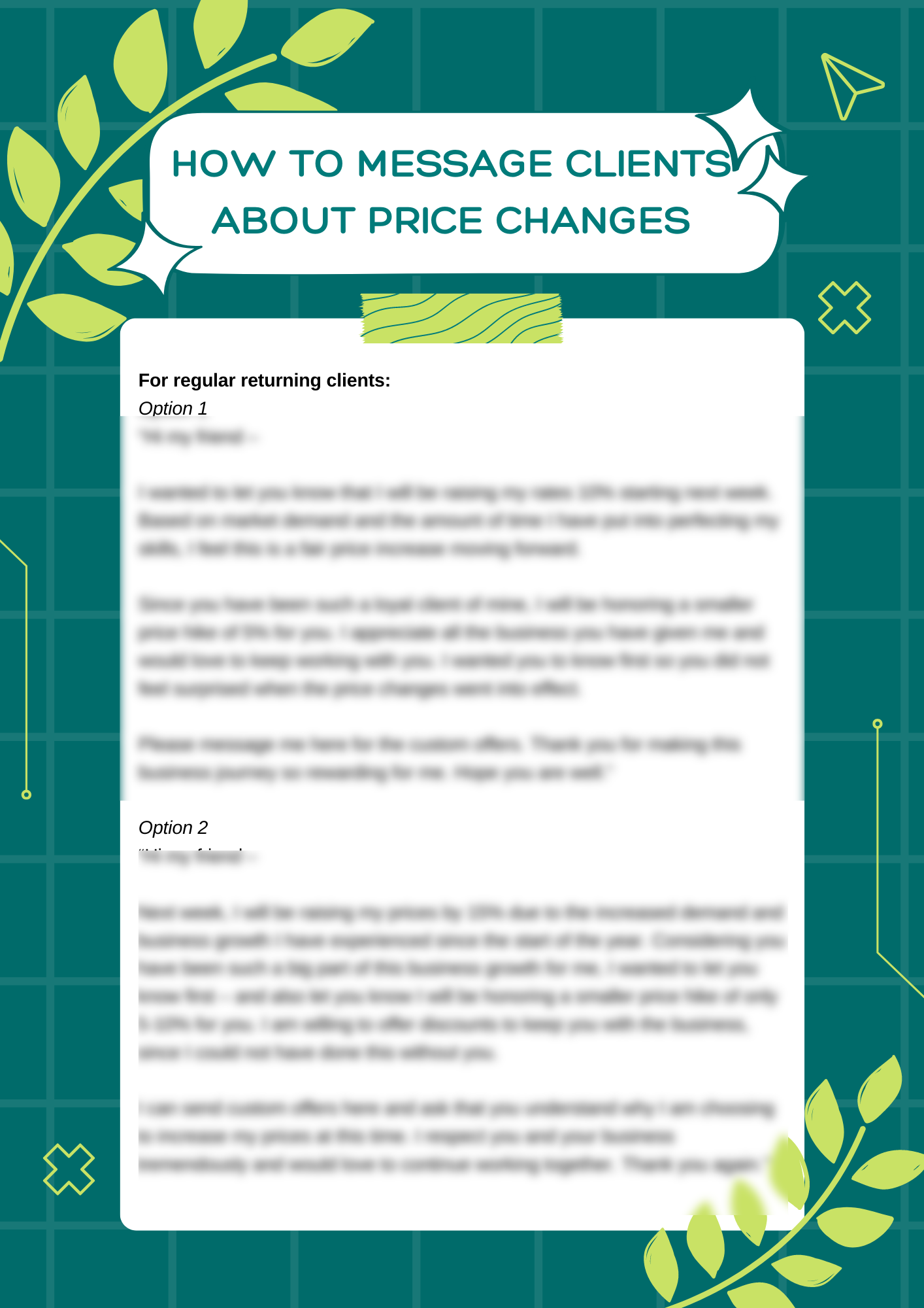Communicating Price Changes Template — Alex Fasulo