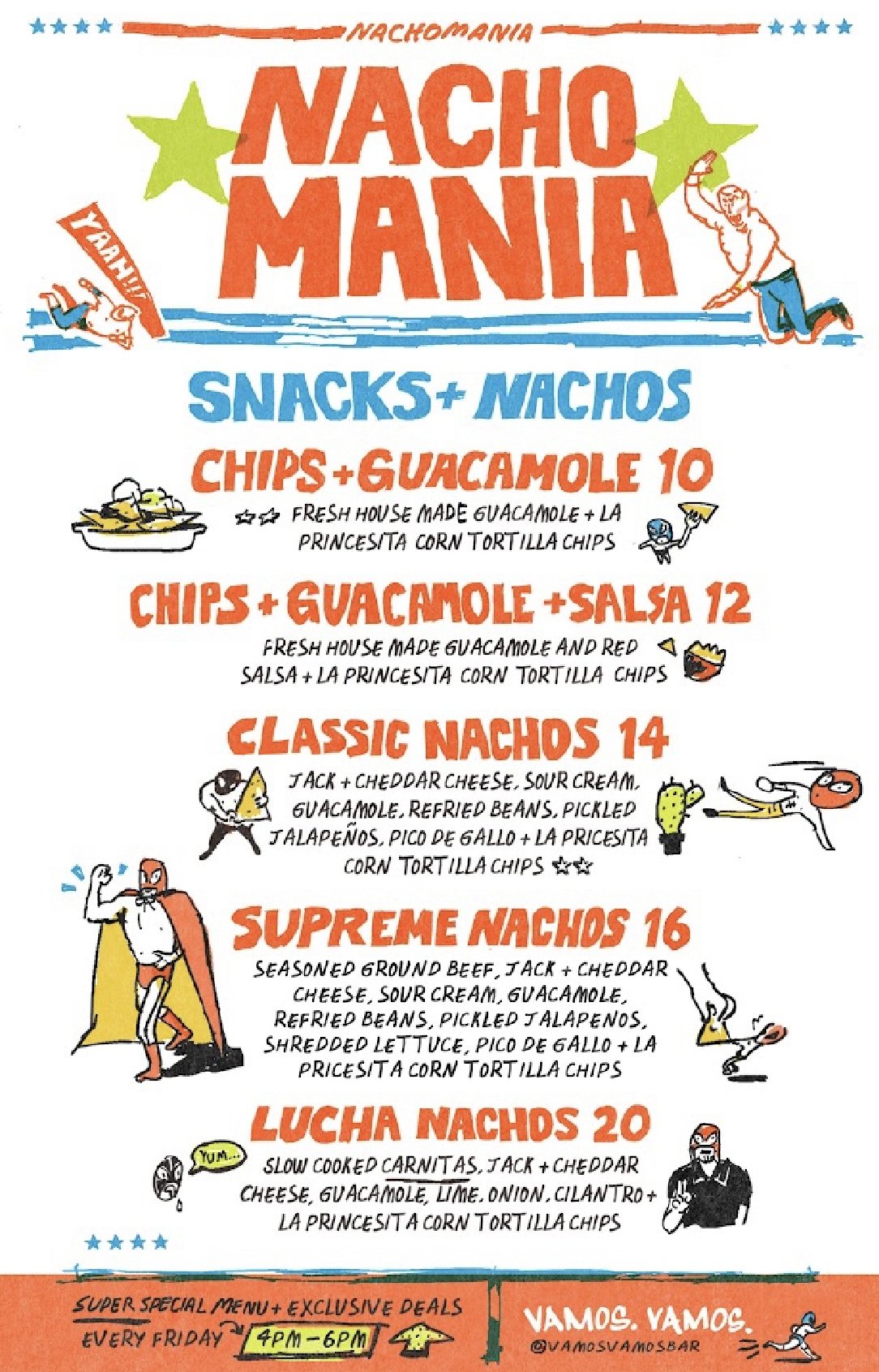 menus — Vamos. Vamos.