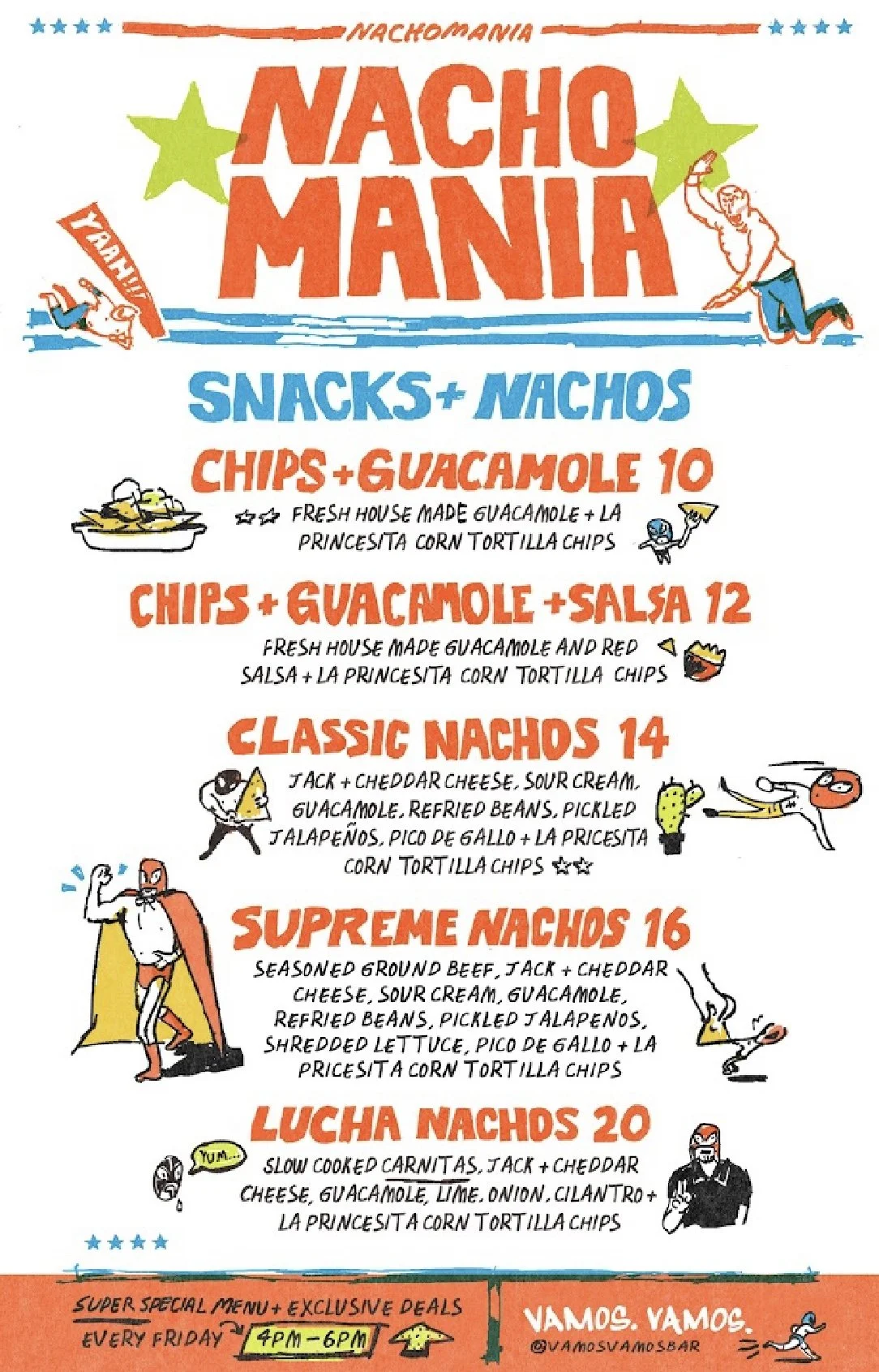 menus — Vamos. Vamos.