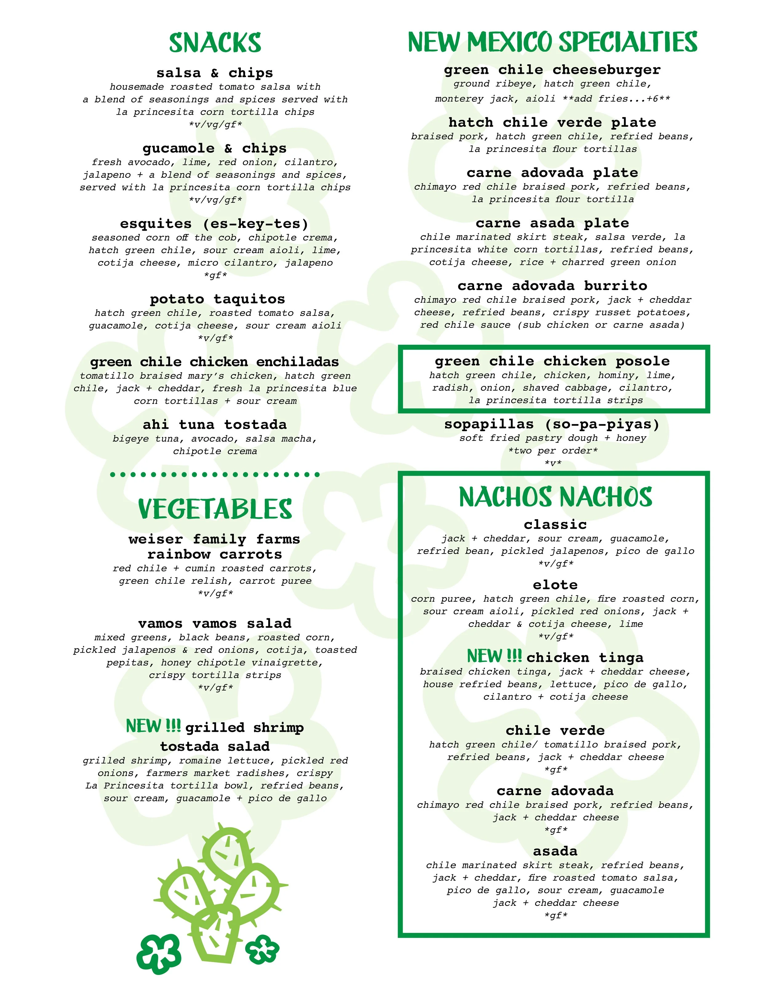 menus — Vamos. Vamos.