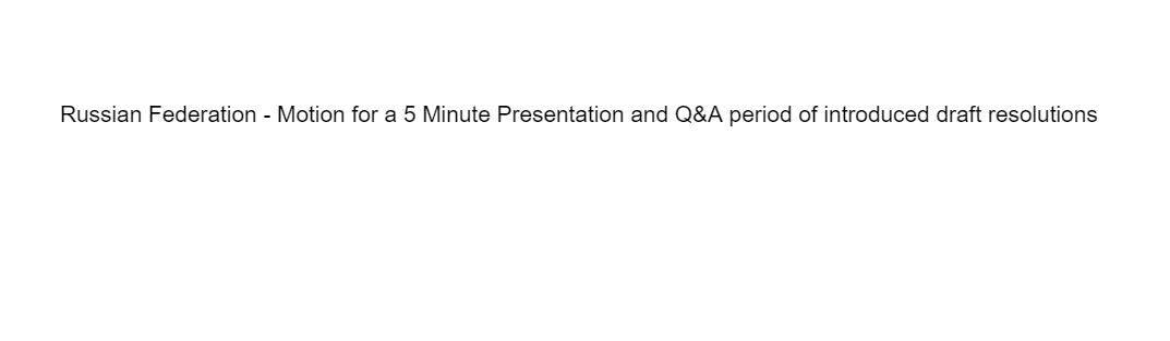 Basic Motions — MSUMUN