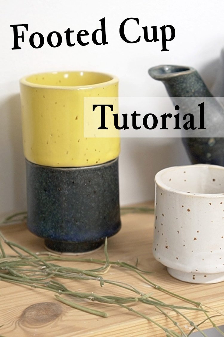 Footed Cup with Template — pottery to the people