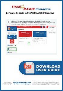 User Guides — STAAR MASTER