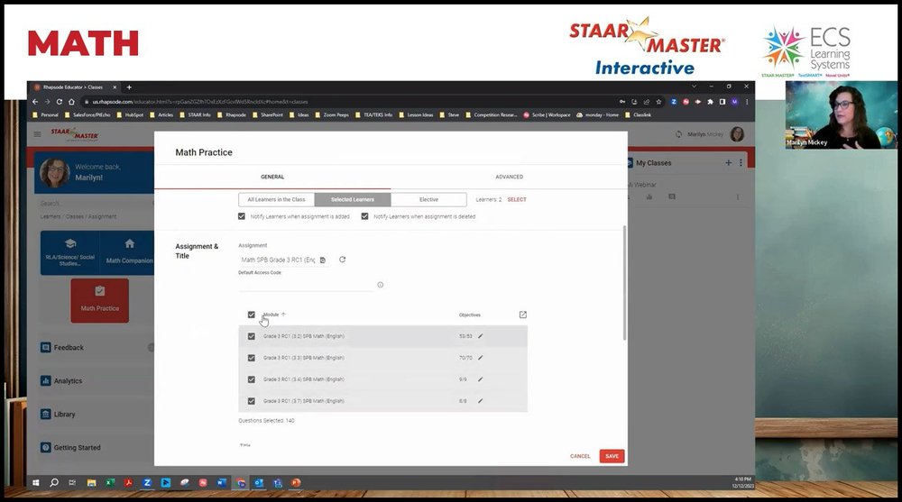 SMI Webinar Library — STAAR MASTER