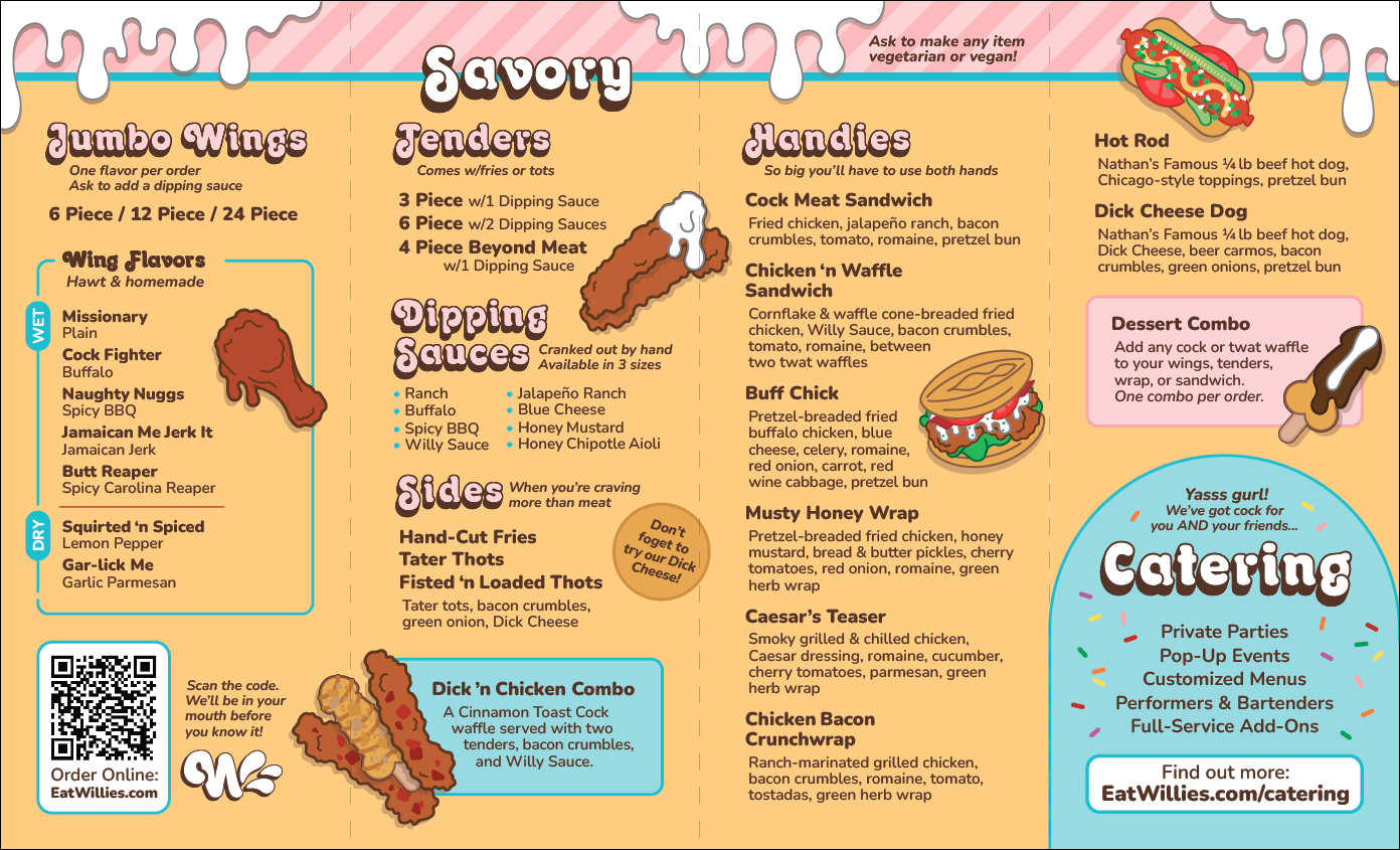 Chicken and Waffles Menu in Lakeview, IL — Willies 'n Waffles