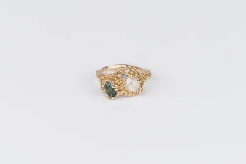 Golden Seaweed Ring I — Sarah Brown Jewellery