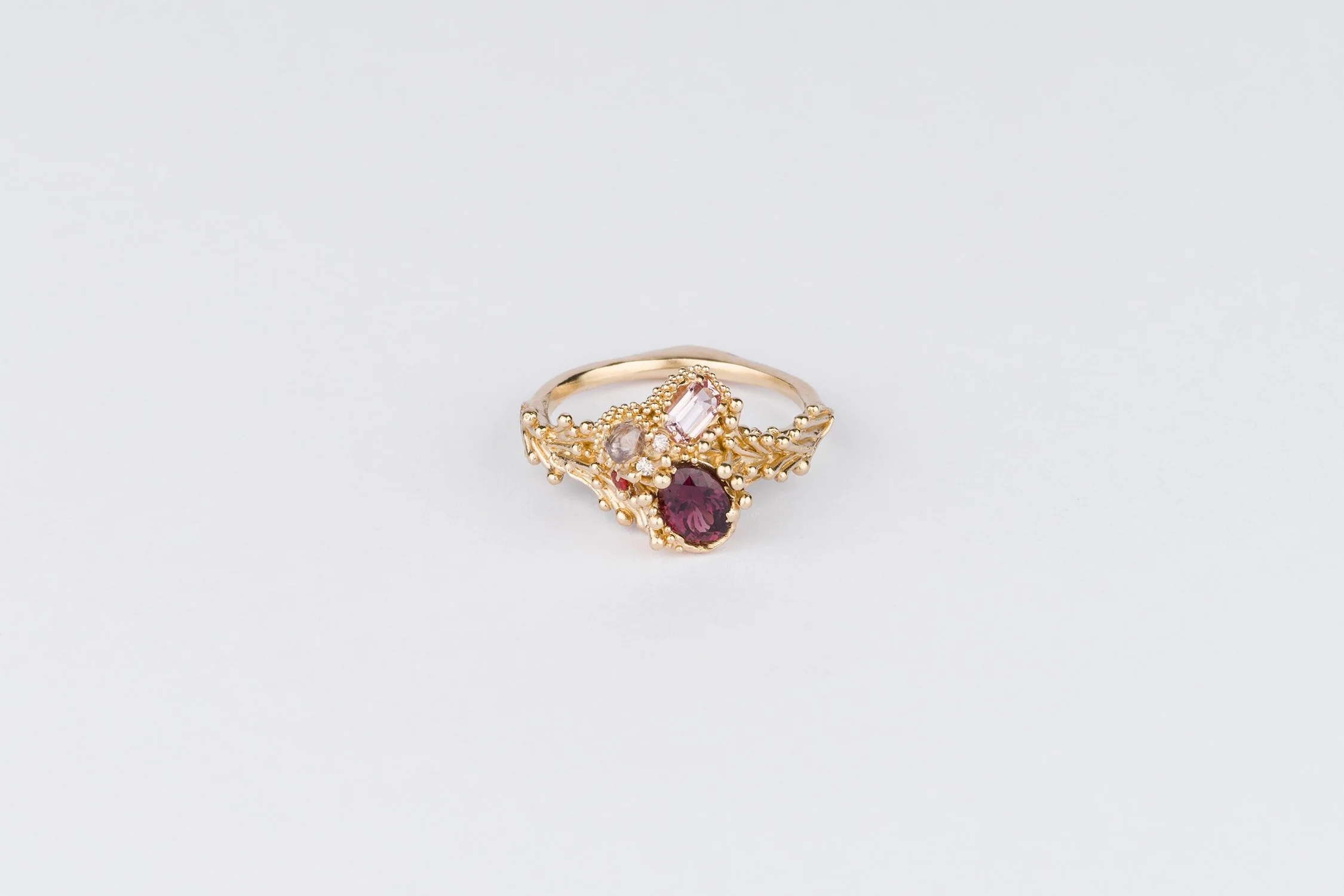 Golden Seaweed Ring I — Sarah Brown Jewellery
