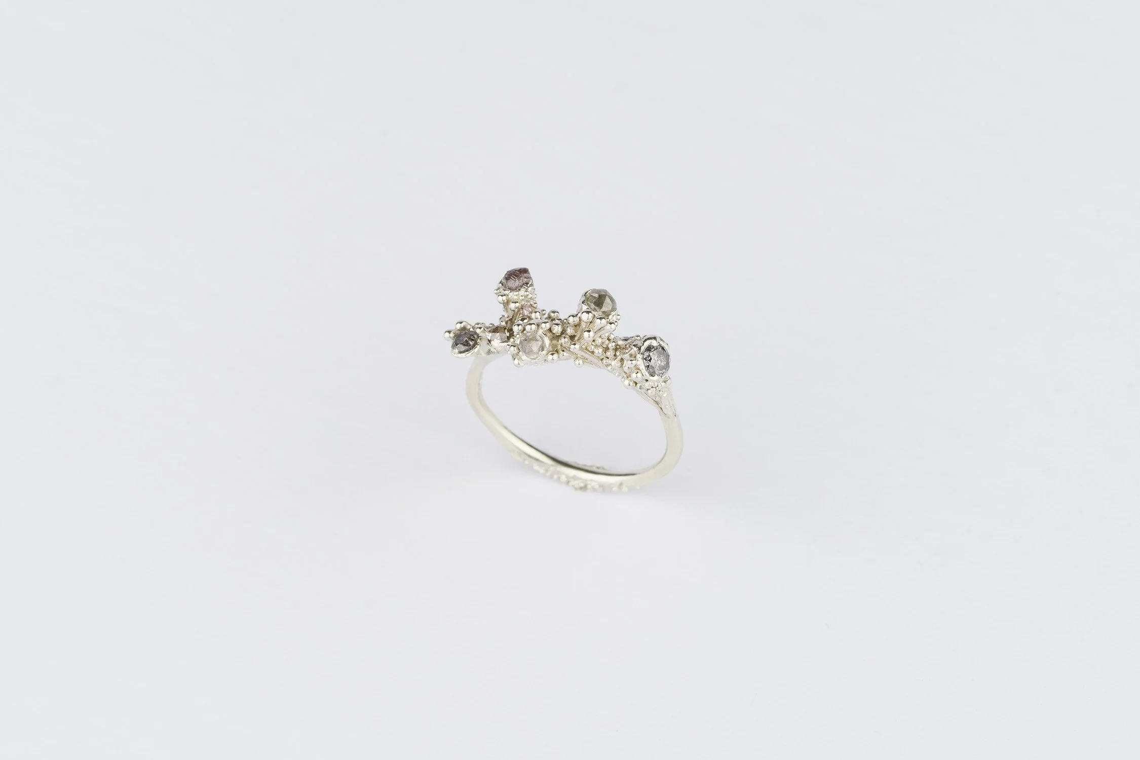 Golden Seaweed Ring I — Sarah Brown Jewellery