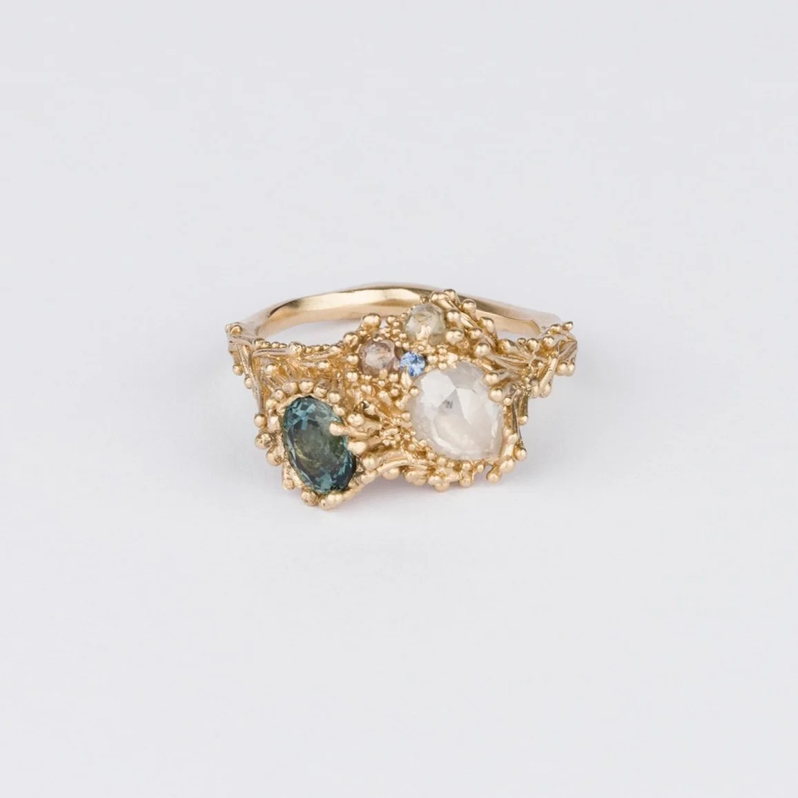 Golden Seaweed Ring I — Sarah Brown Jewellery