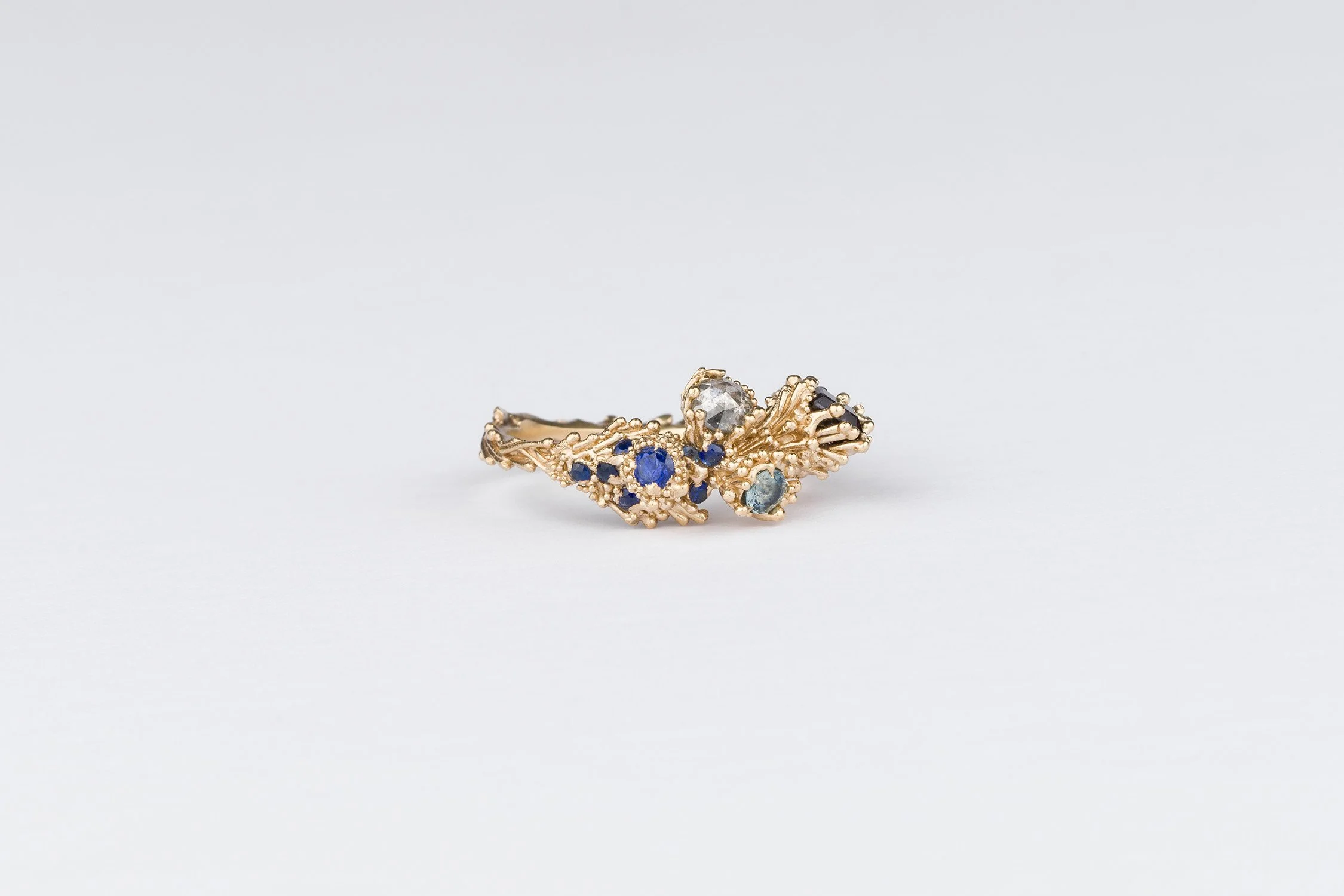 Golden Seaweed Ring I — Sarah Brown Jewellery