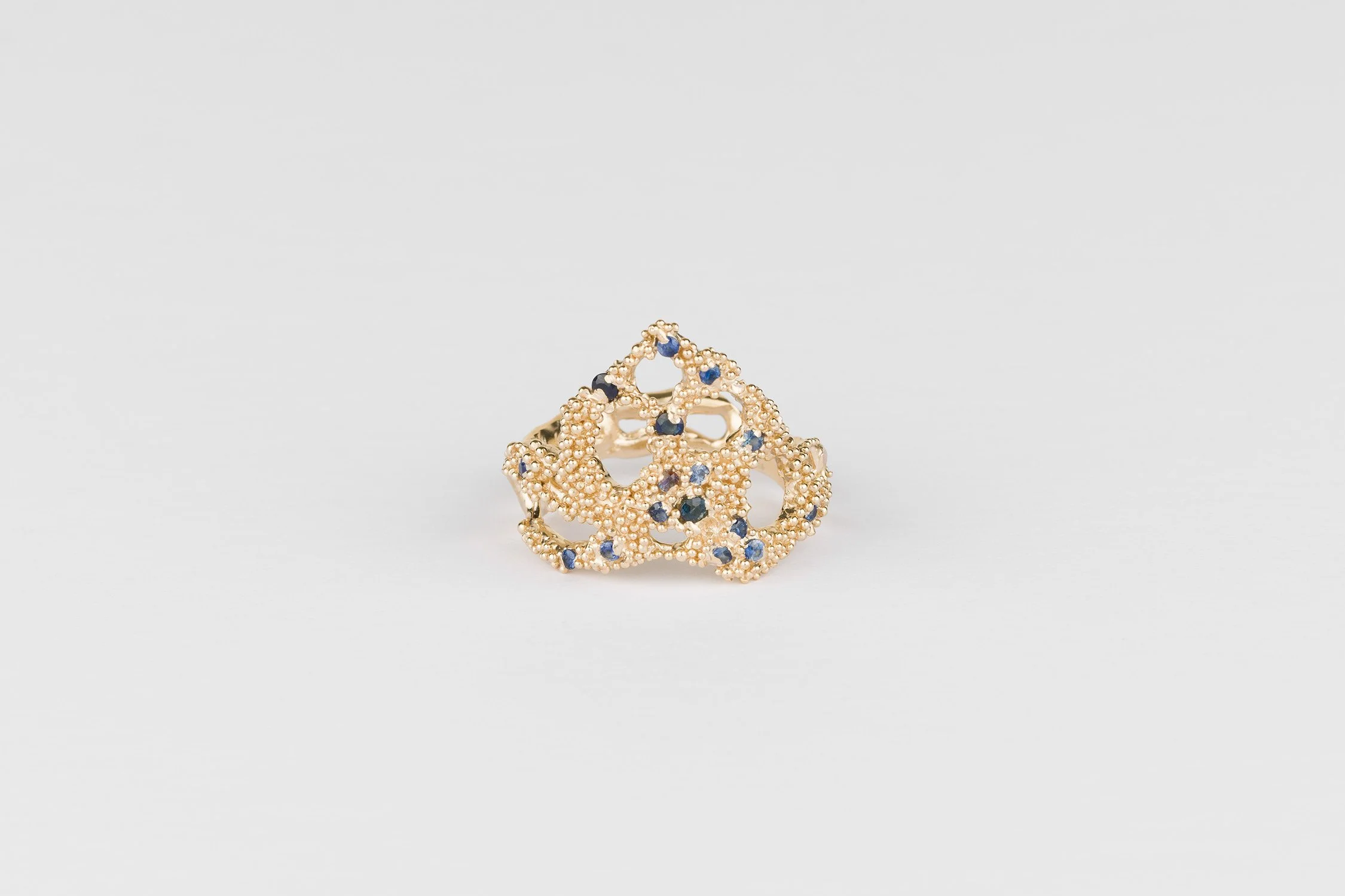 Golden Seaweed Ring I — Sarah Brown Jewellery
