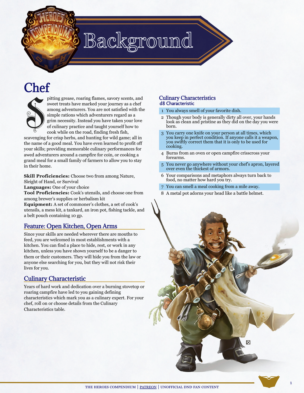 Backgrounds — The Heroes Compendium