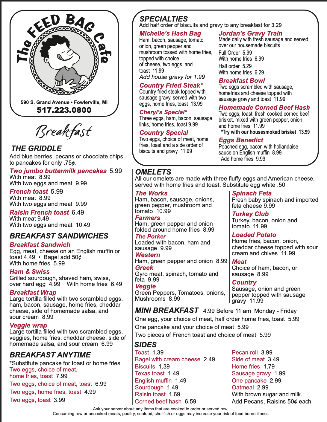 About 1 — The Feedbag Cafe