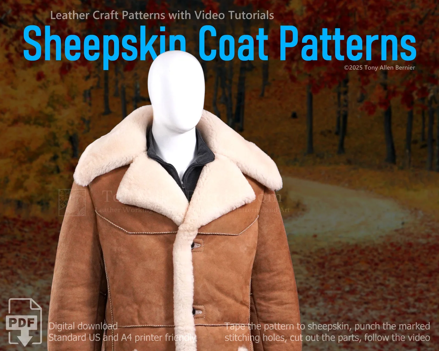 How to make a Sheepskin Coat, DIY Shearling Jacket Leathercraft ...