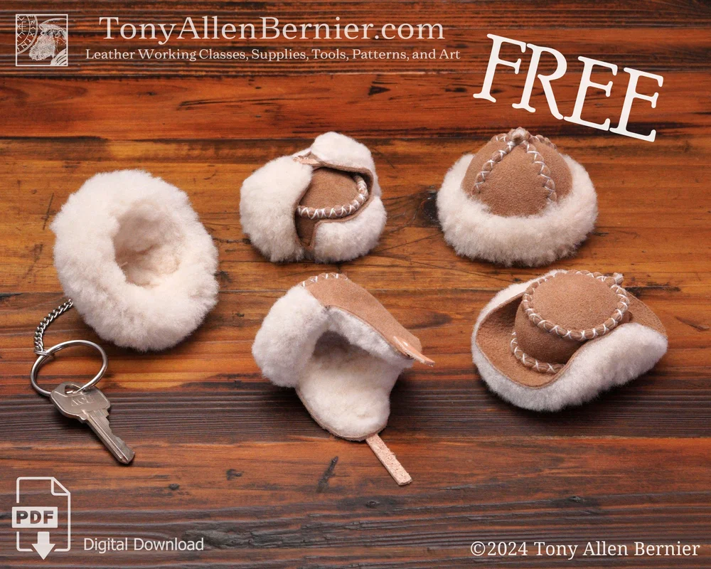 How to make sheepskin hat keychains with kit style leathercraft ...