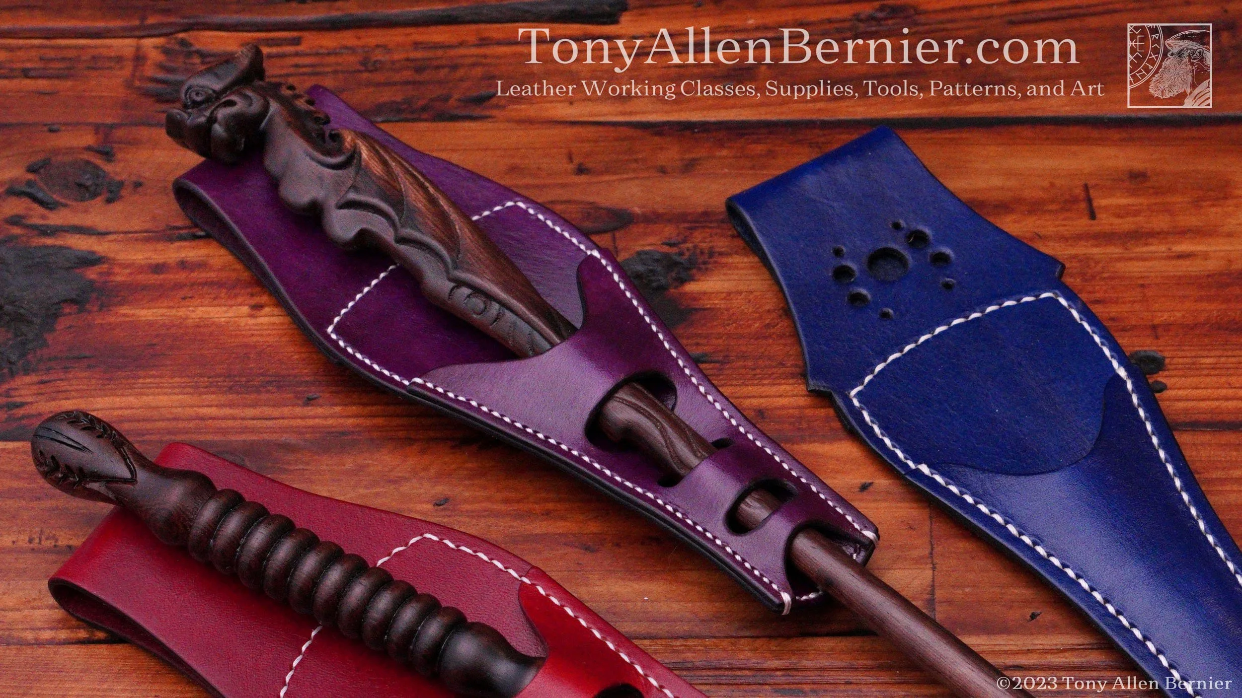 Leather wand holster patterns. — Tony Allen Bernier
