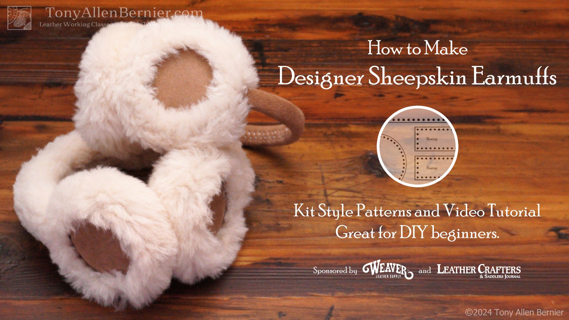 How to make sheepskin earmuffs with kit patterns — Tony Allen Bernier