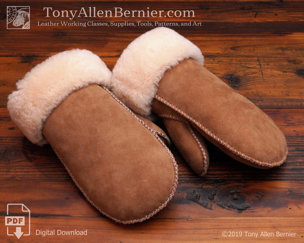 How to make sheepskin mittens with kit patterns — Tony Allen Bernier