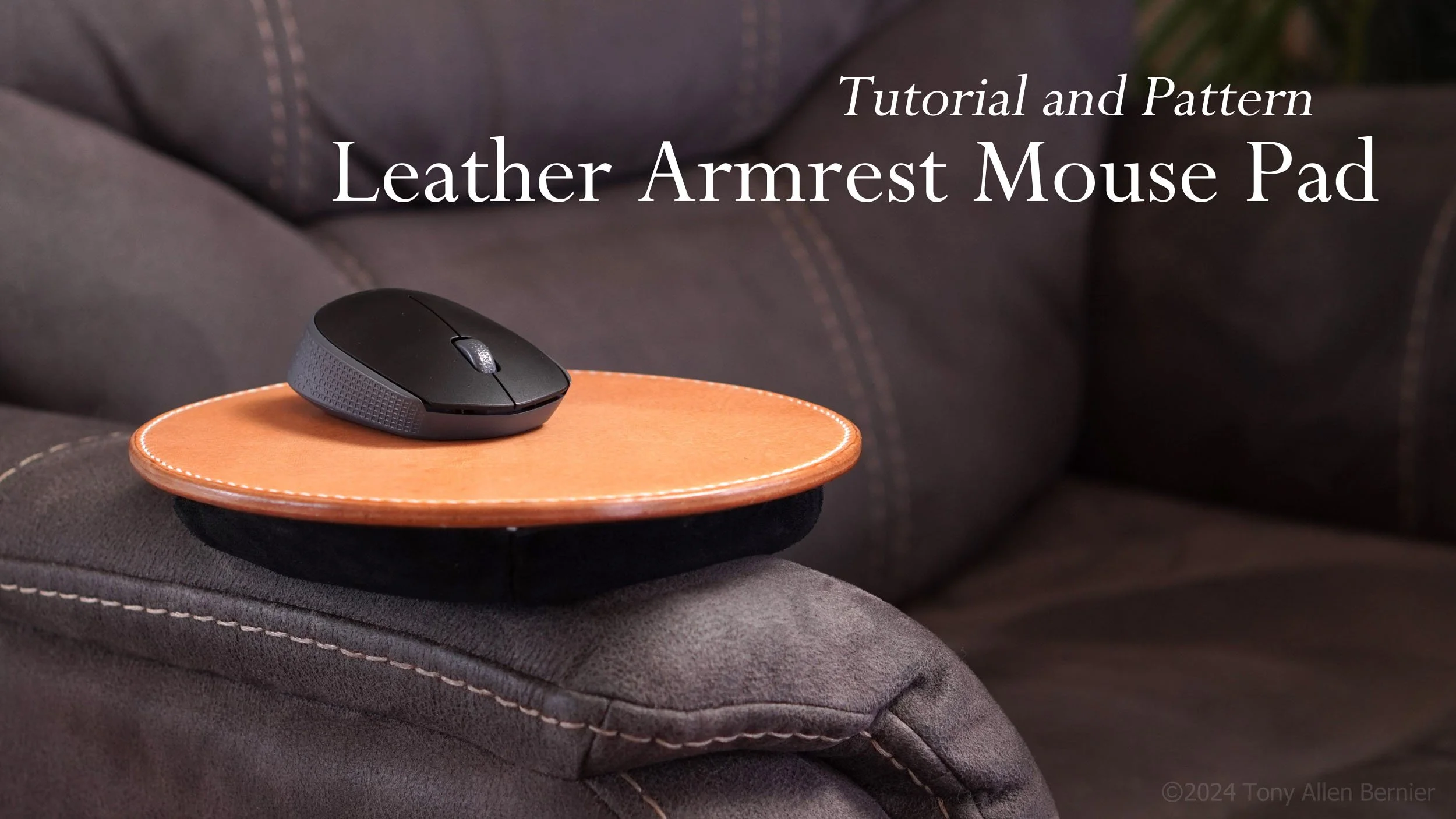 Leather Armrest Mouse Pad Pattern. Universal Couch, Chair, and Lap ...