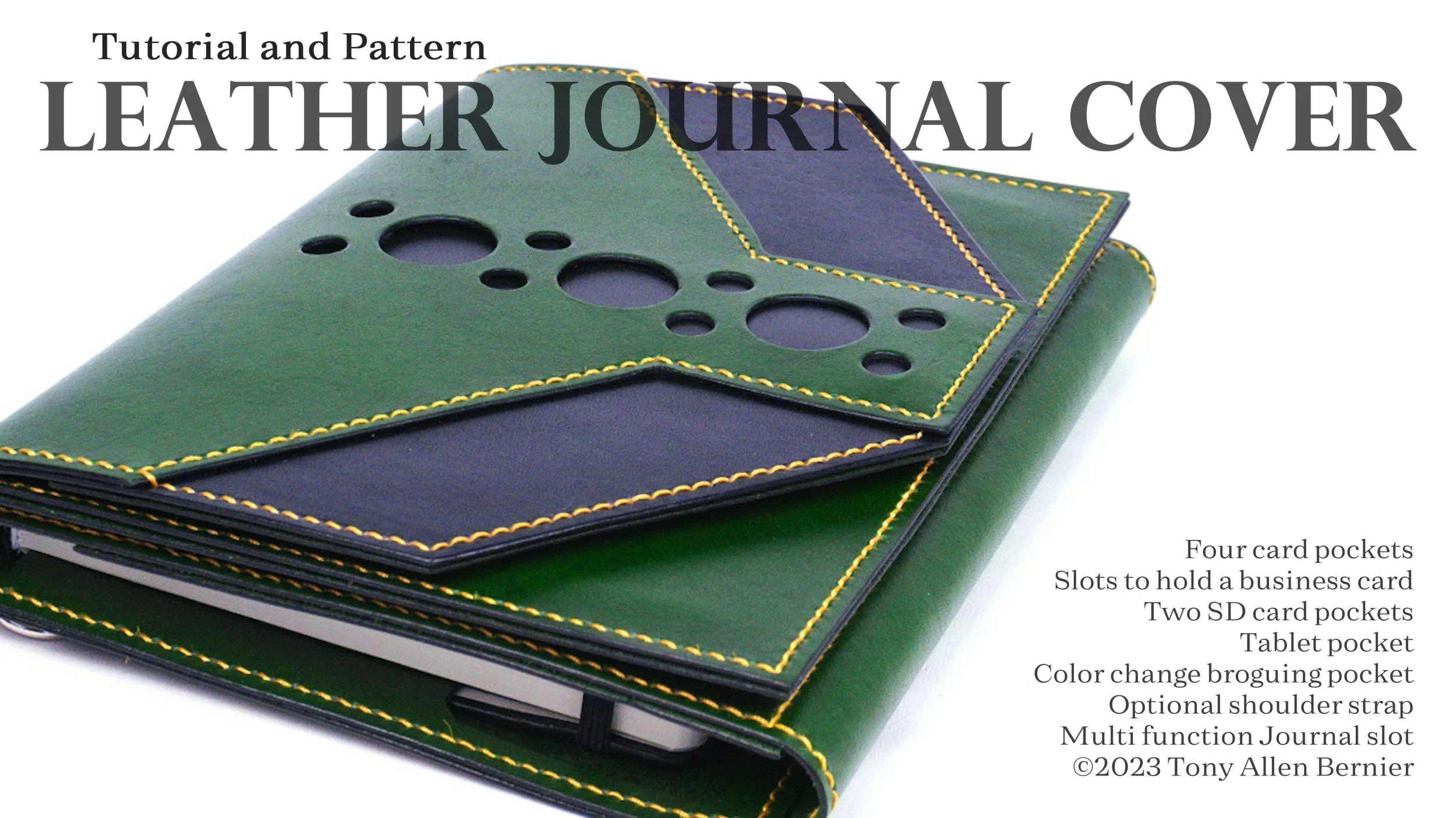 Leather journal cover pattern and video tutorial — Tony Allen Bernier