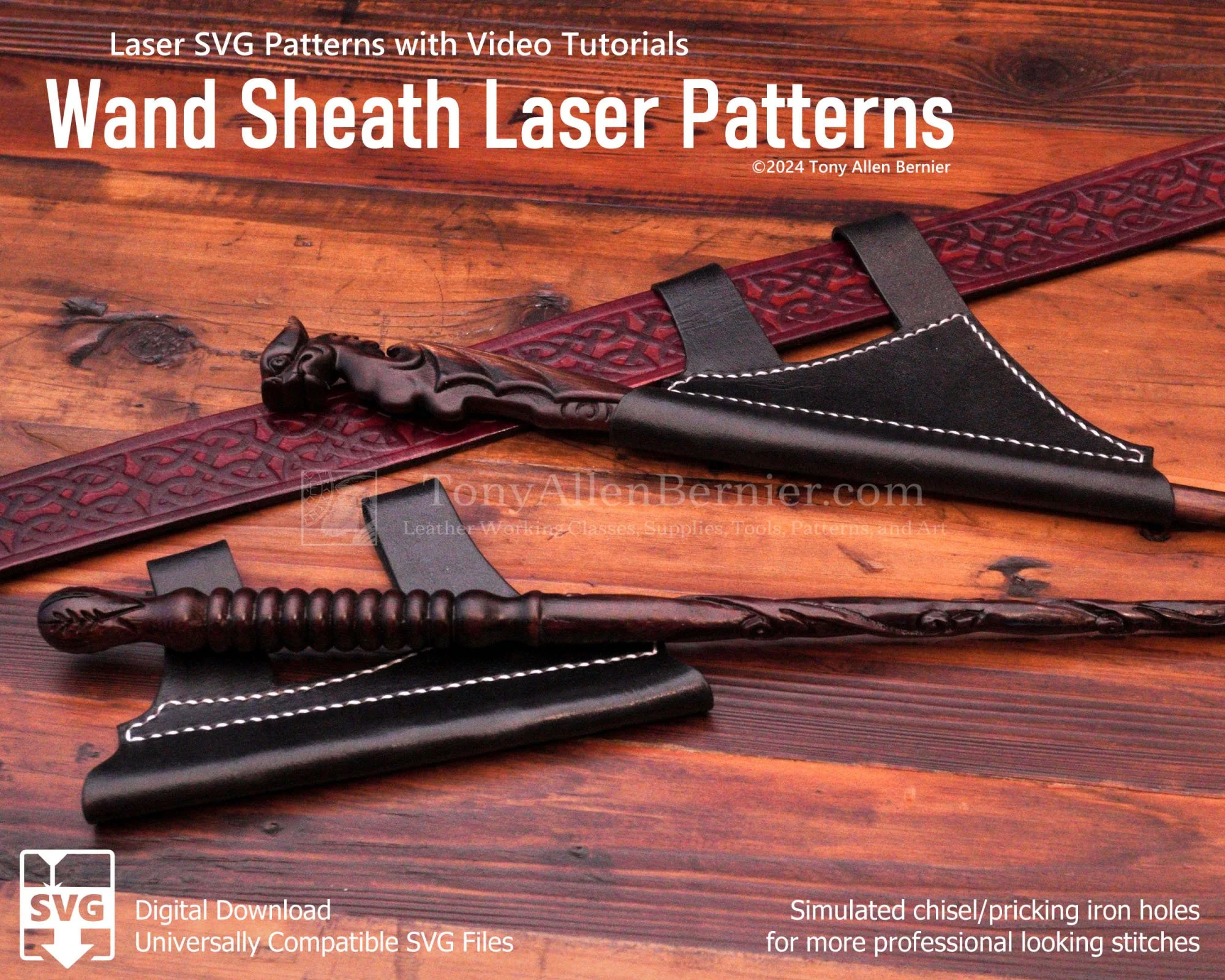 How to make leather wand holsters — Tony Allen Bernier